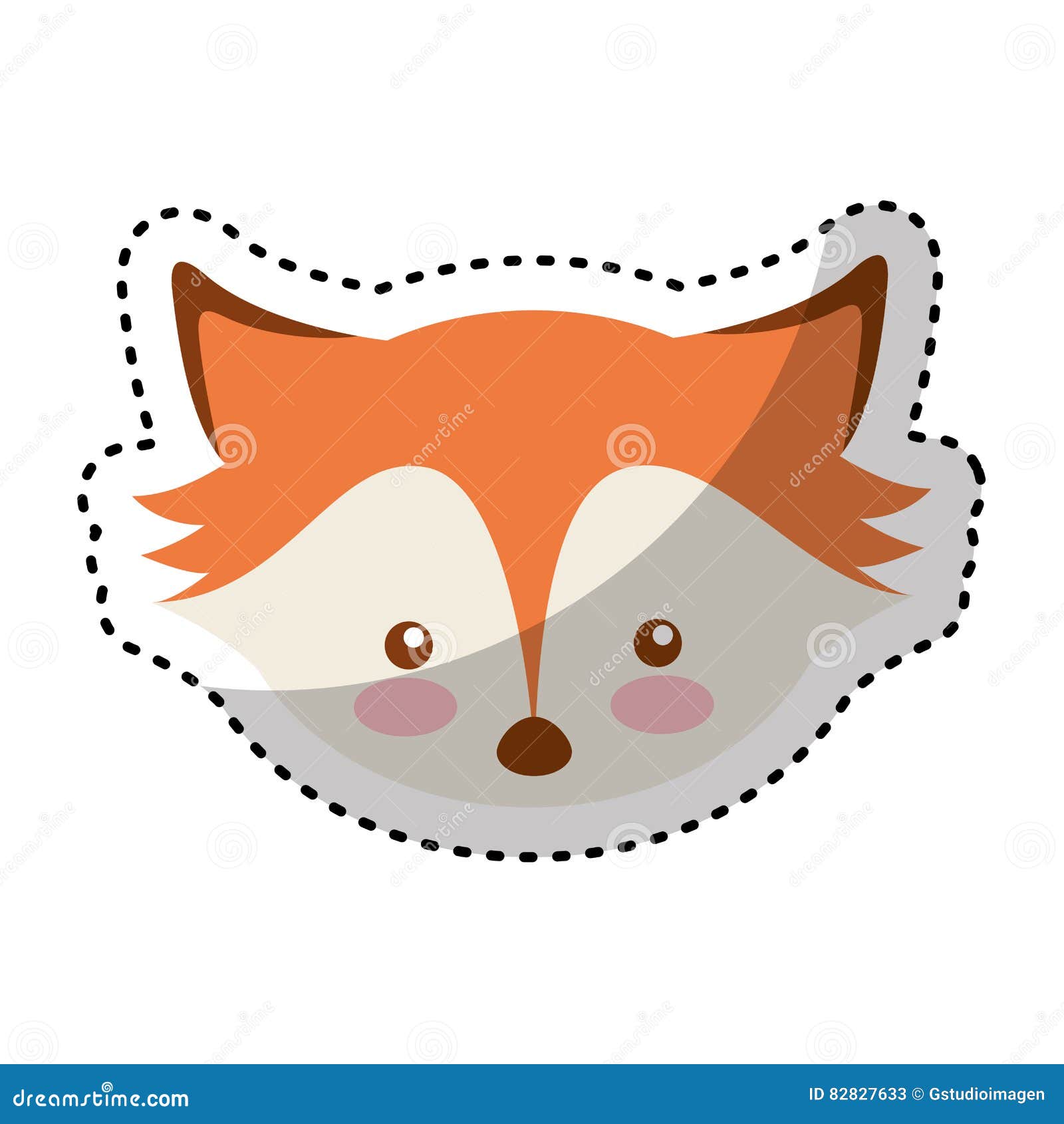 Cute fox character icon stock illustration. Illustration of animal ...