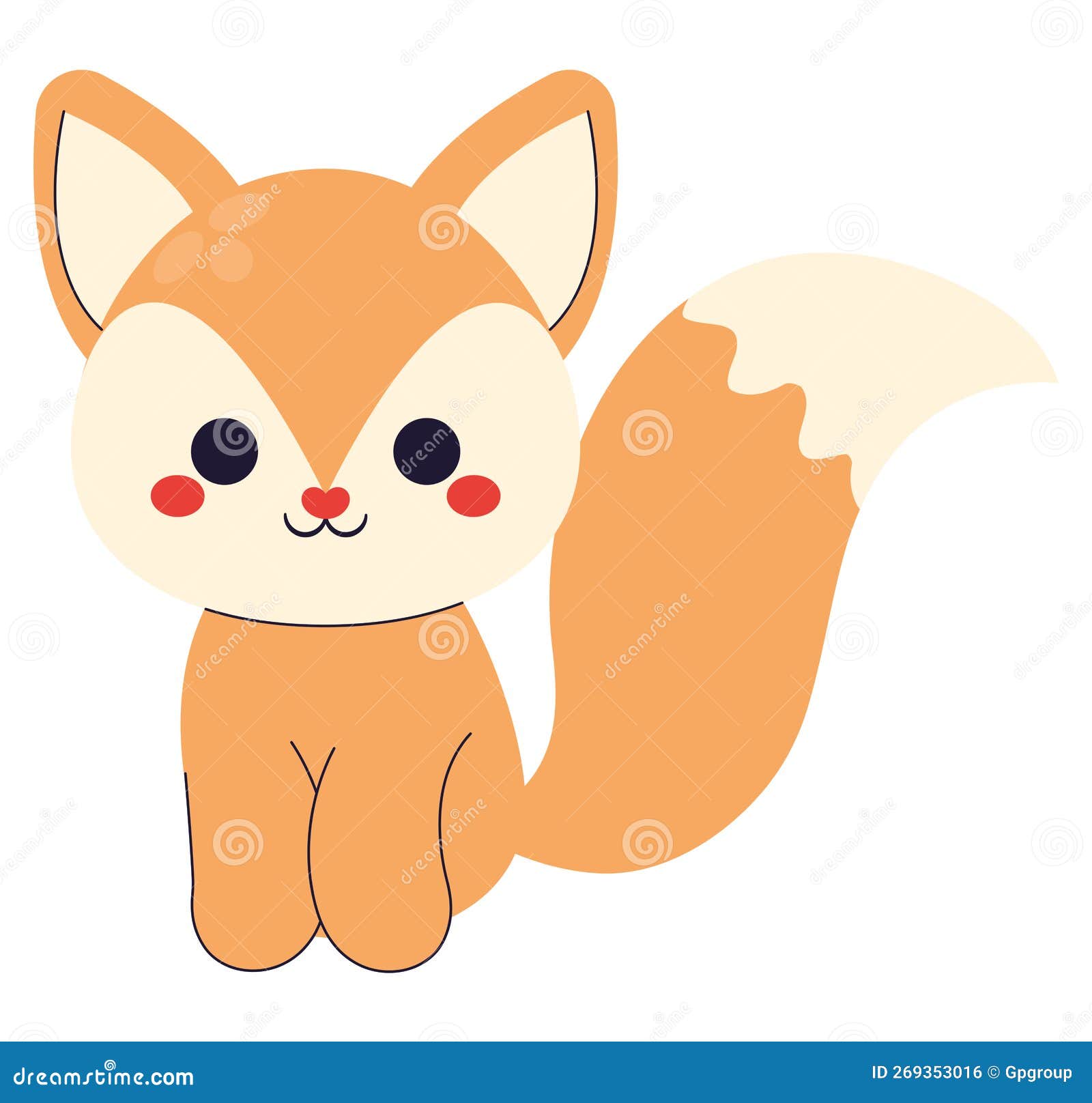 Cute fox design stock vector. Illustration of forest - 269353016