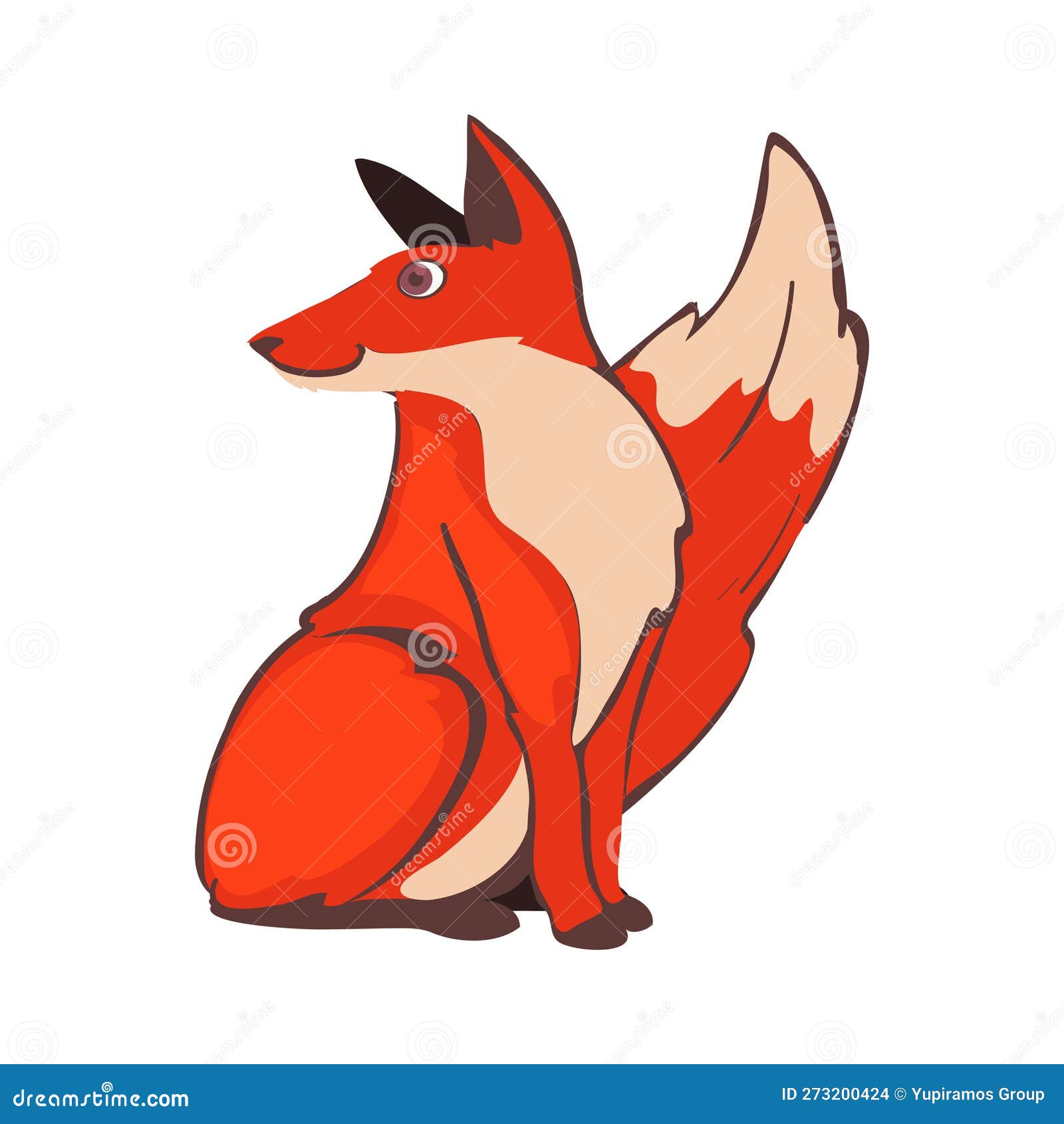 Cute fox design stock vector. Illustration of isolated - 273200424