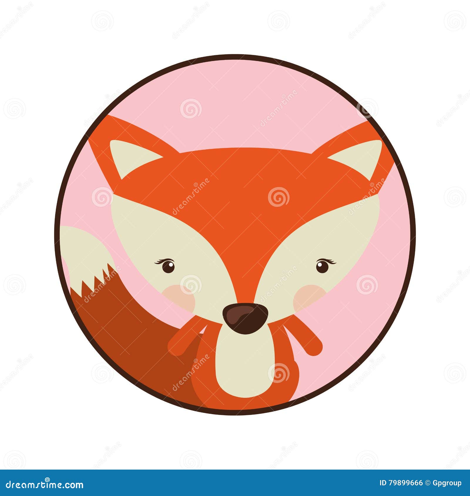 Cute fox icon stock vector. Illustration of design, life - 79899666