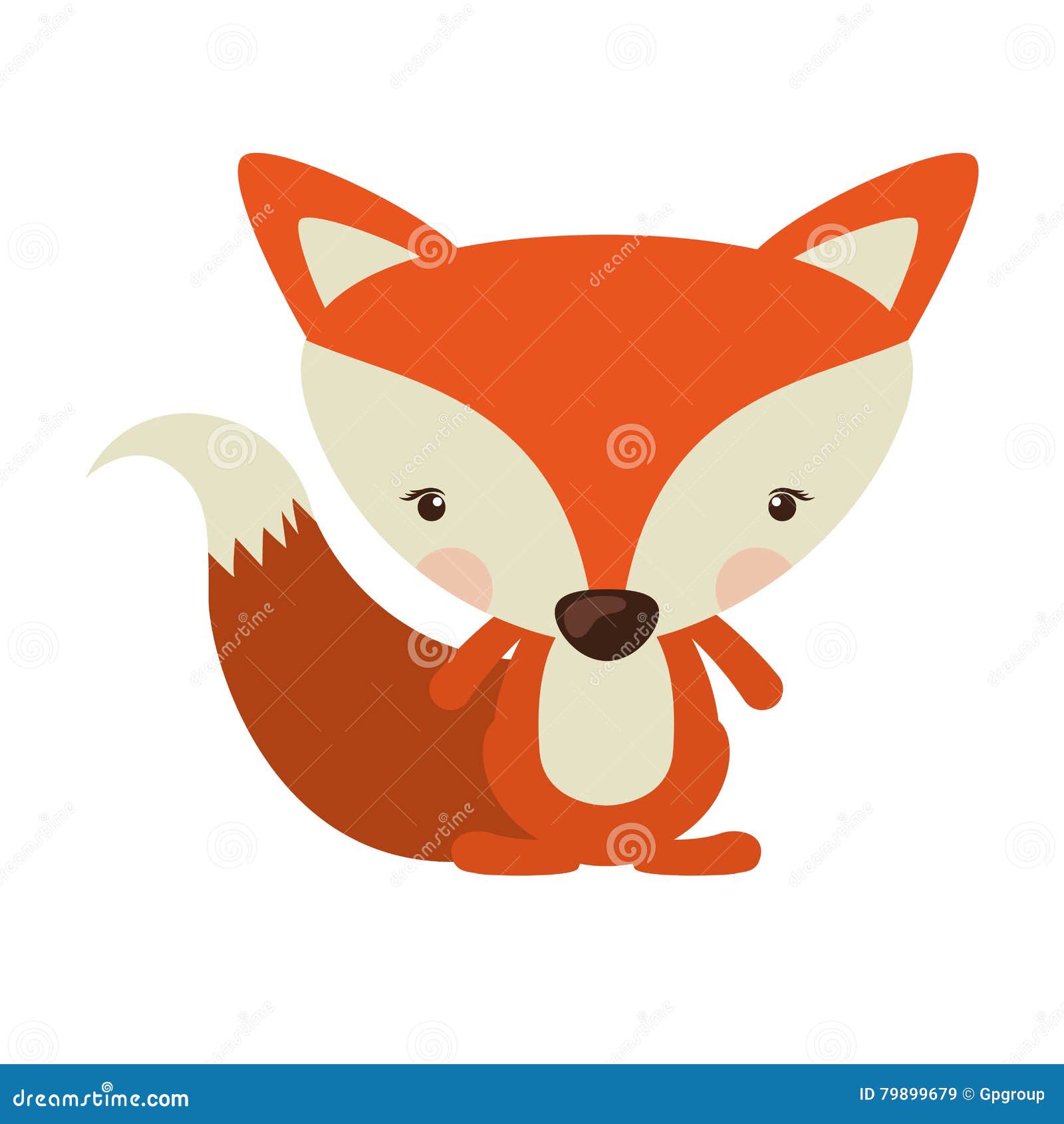 Cute fox icon stock vector. Illustration of reserve, graphic - 79899679