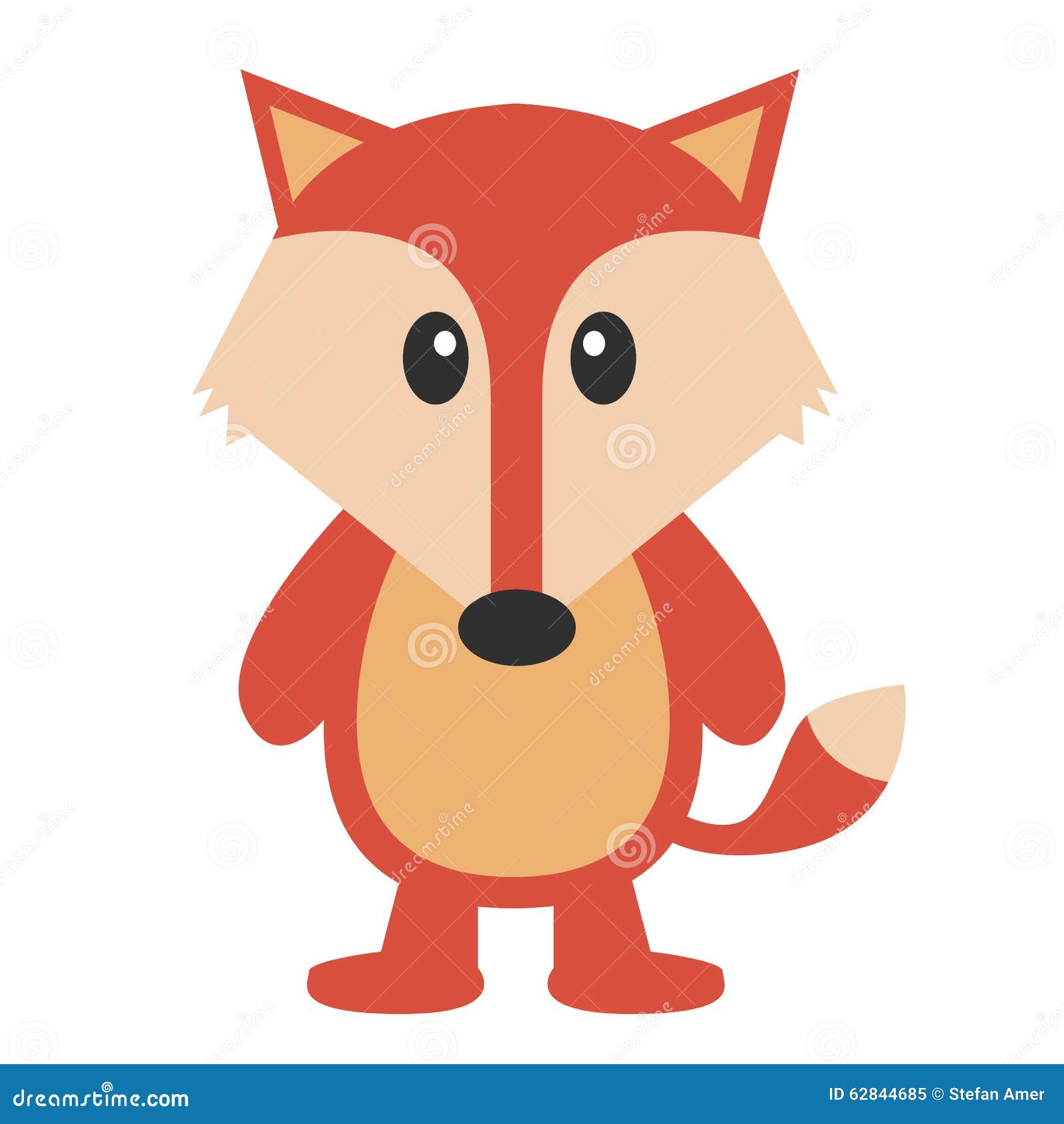 Cute Fox Icon . Vector Cartoon Fox Isolated on White. Stock Vector ...
