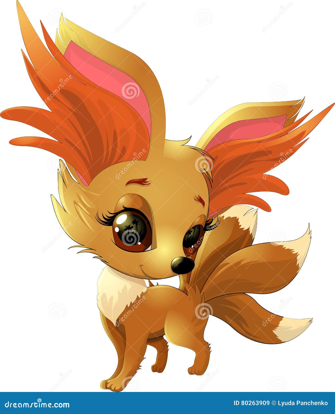 Cute Fox Pokemon Cartoon Vector | CartoonDealer.com #80263909