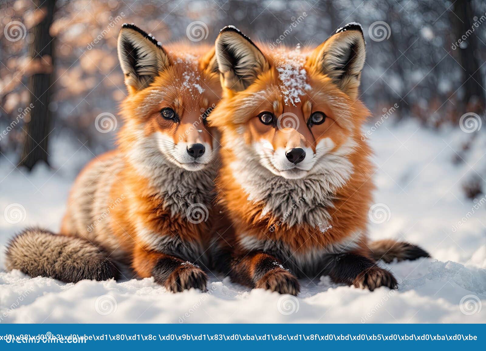 A Cute Fox on the Snow during Winter Season. Ai Generative Stock ...