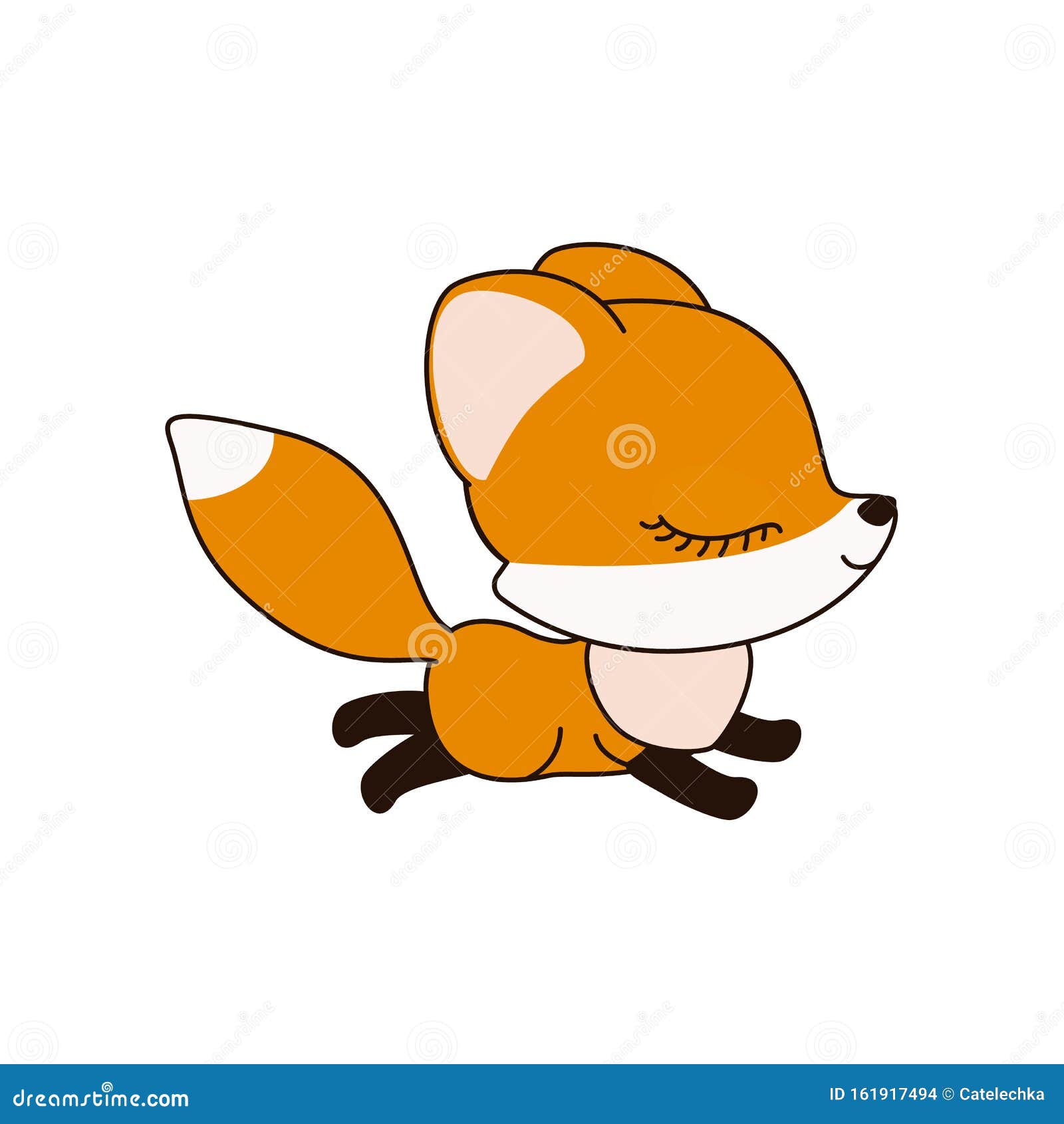 Cute Fox Winking Andsmiling. Stock Vector - Illustration of collection ...