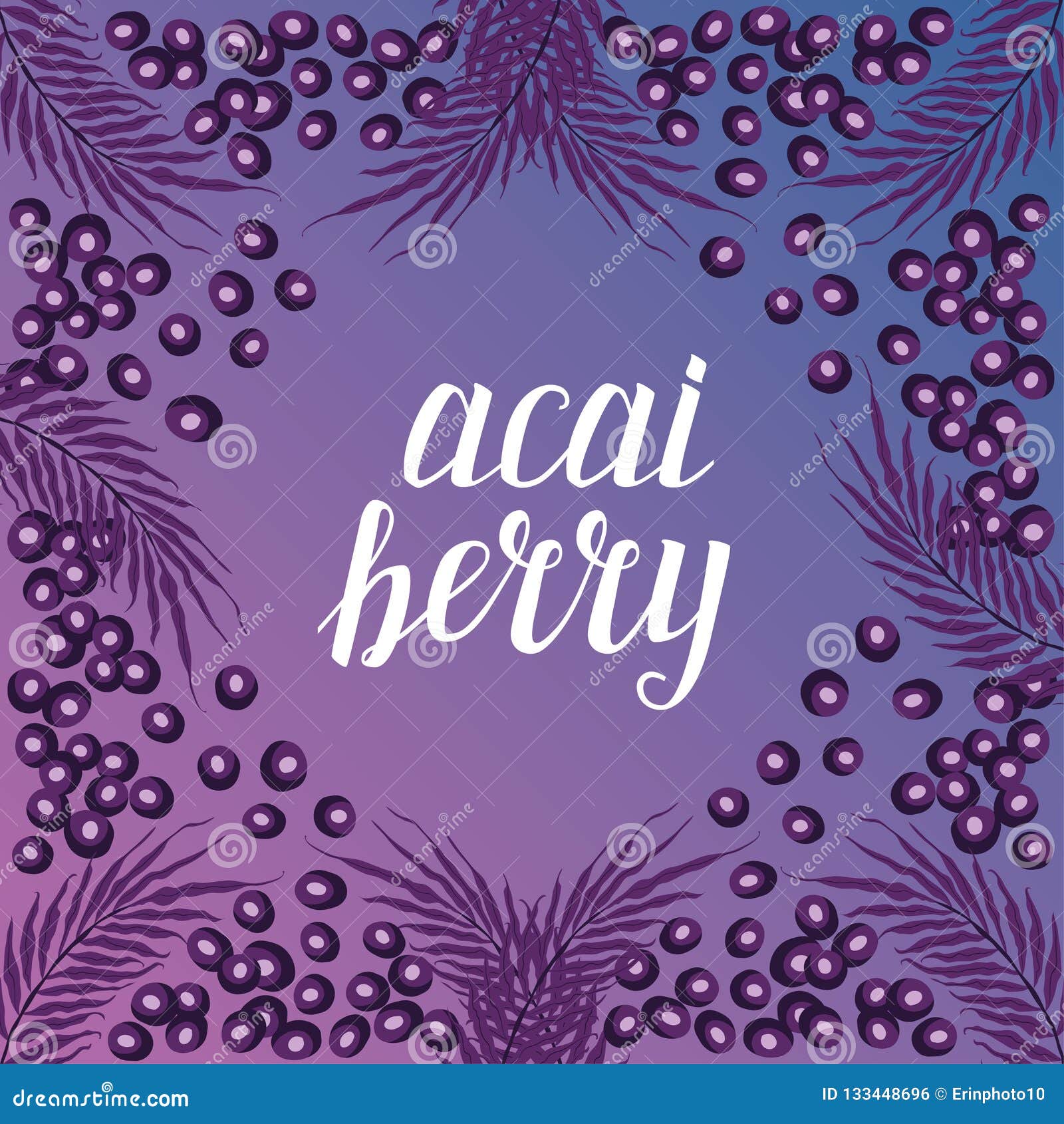 Cute Acai Bowl Shop Sign Cartoon Vector | CartoonDealer.com #133952919