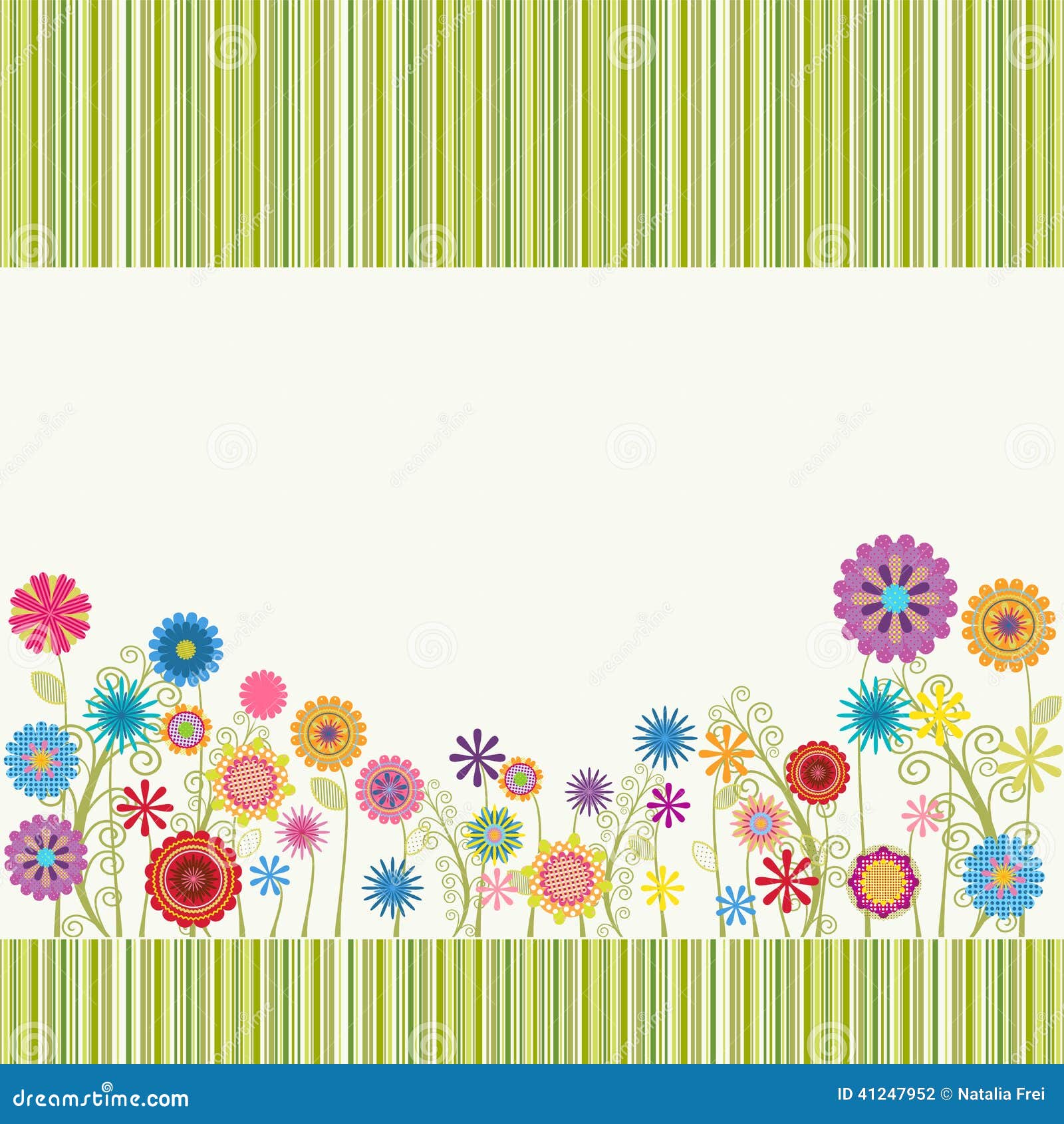 Cute frame with flowers stock vector. Illustration of celebrate - 41247952