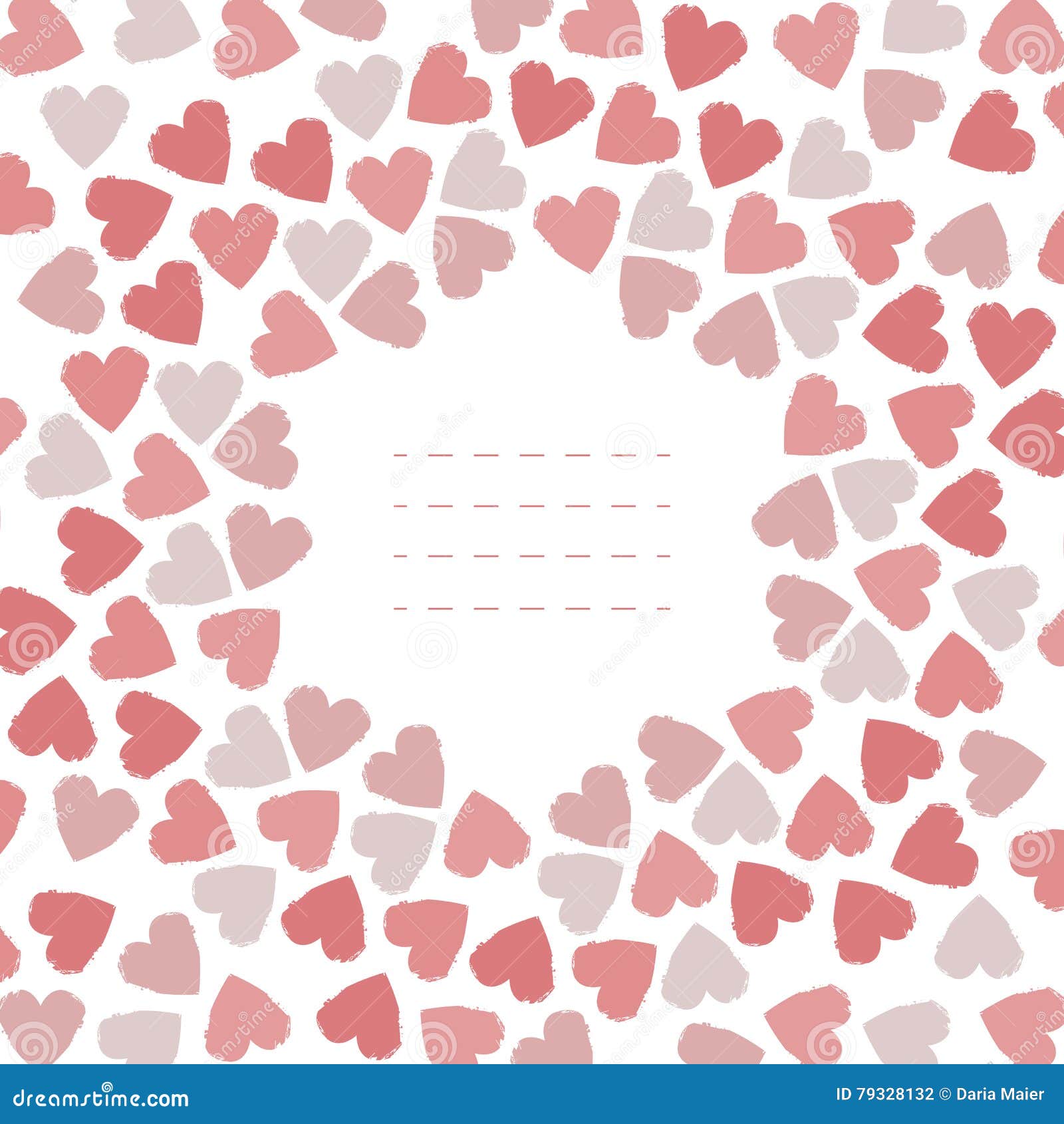 Cute frame with hearts stock vector. Illustration of pink - 79328132