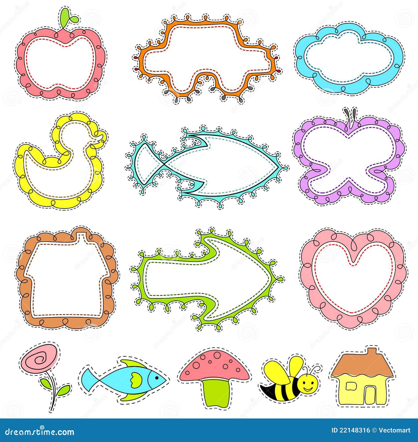 Cute Frame for Kids stock vector. Illustration of curly - 22148316