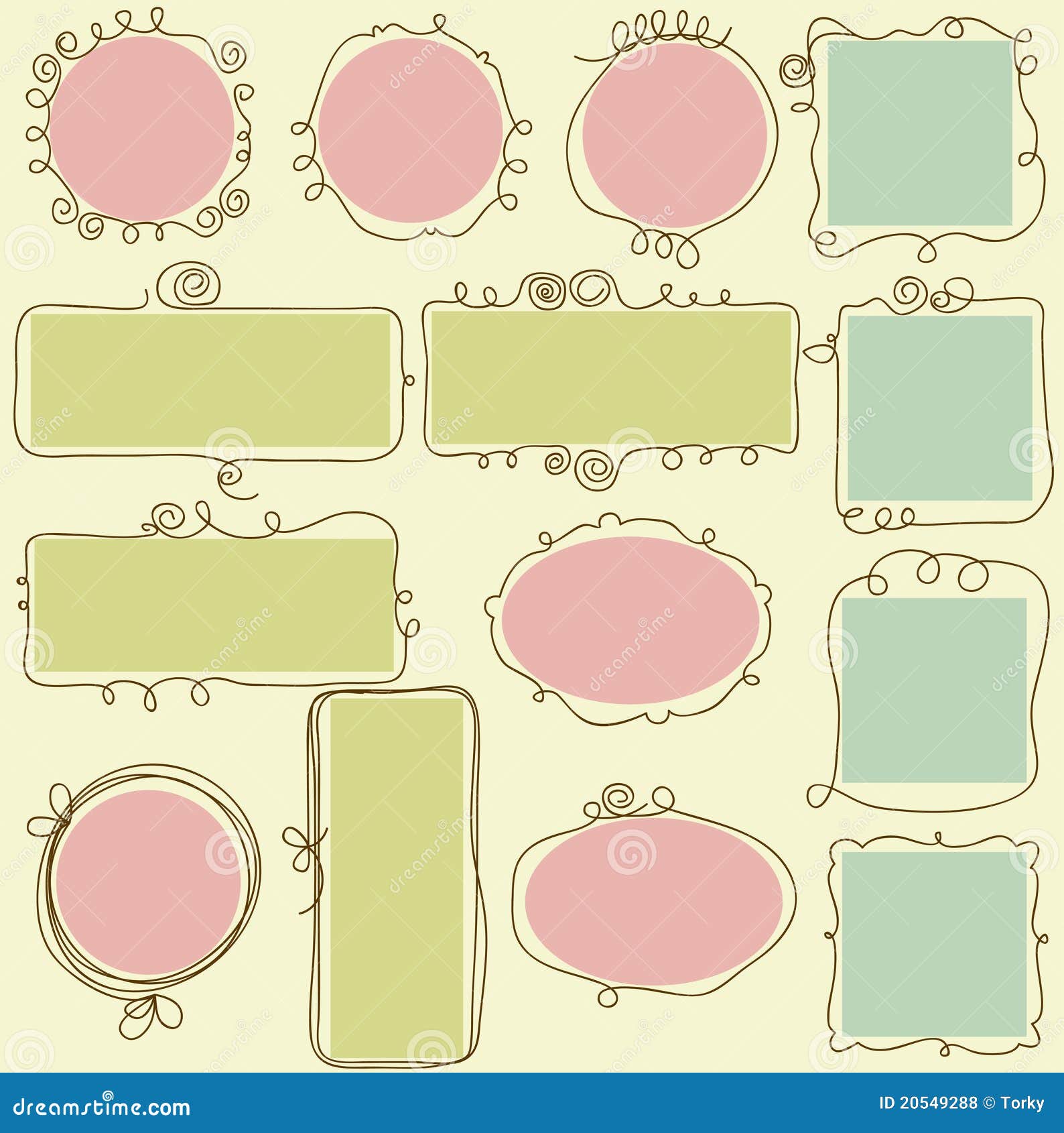 Cute frames stock vector. Illustration of collection - 20549288