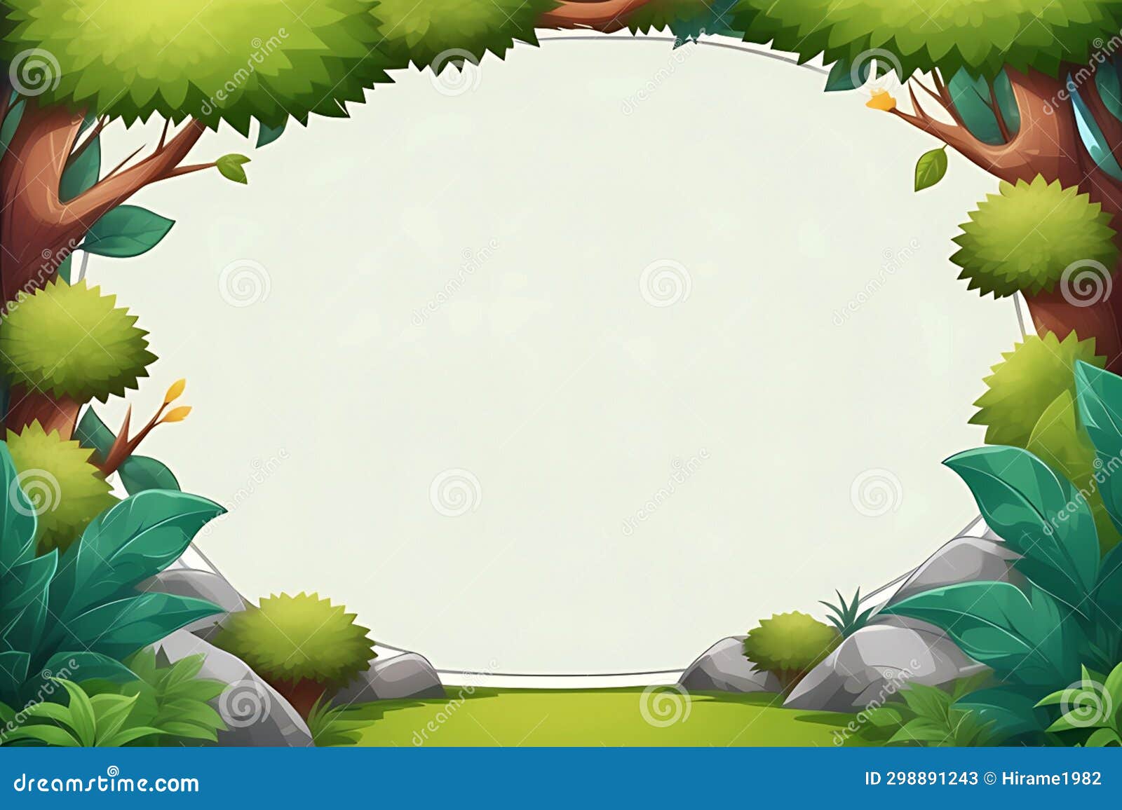 Cute Frames, Borders, Card or Postcard of Plant, Tree, Forest, Nature ...