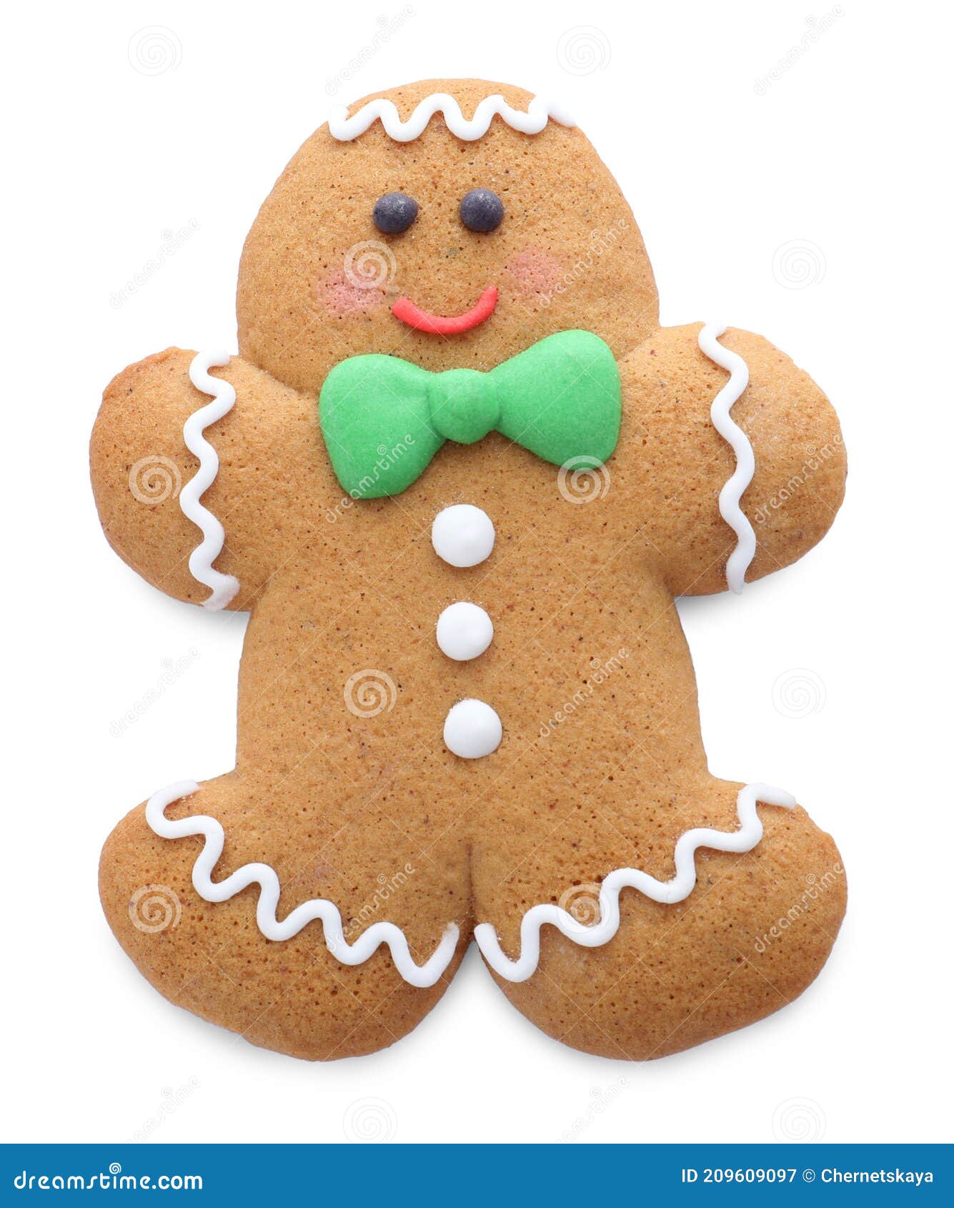 Cute Fresh Gingerbread Man Isolated on White Stock Image - Image of ...