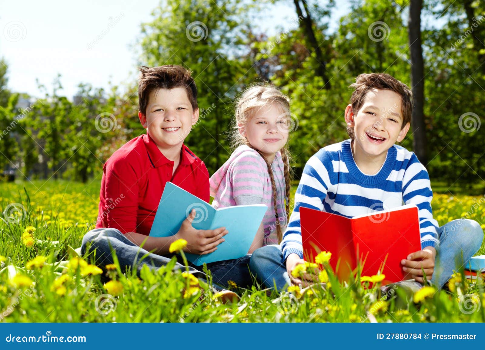 Cute friends stock photo. Image of joyful, company, lawn - 27880784