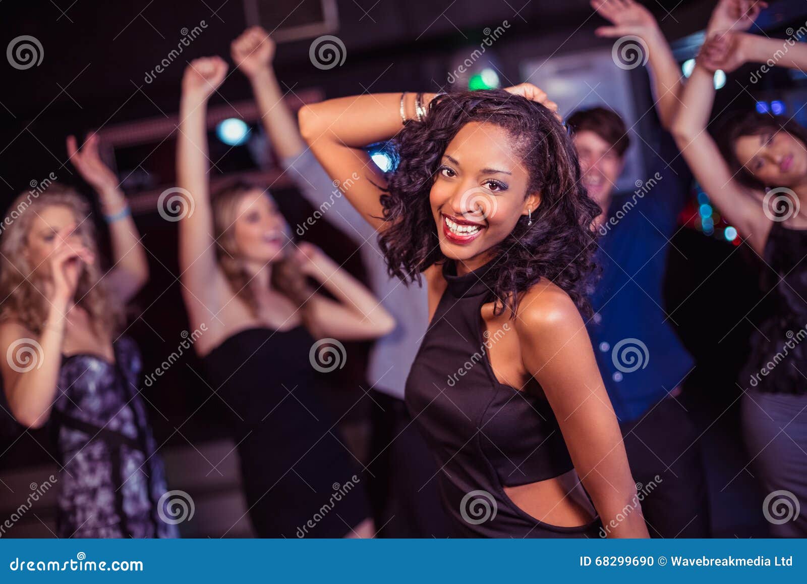 Cute Friends Having Fun and Dancing Stock Photo - Image of attractive ...