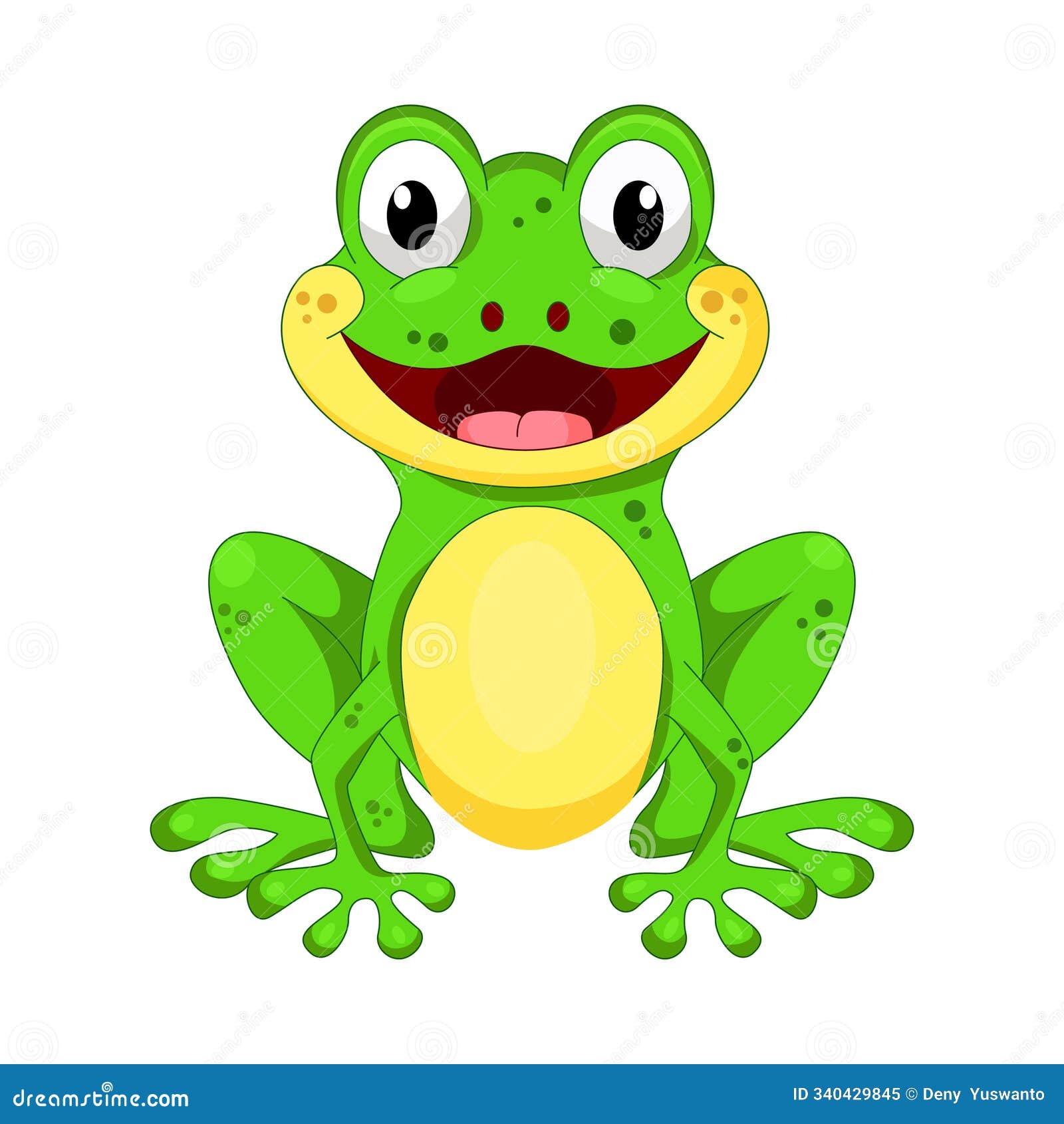 Cute Frog Cartoon Characters Vector Illustration Stock Vector ...