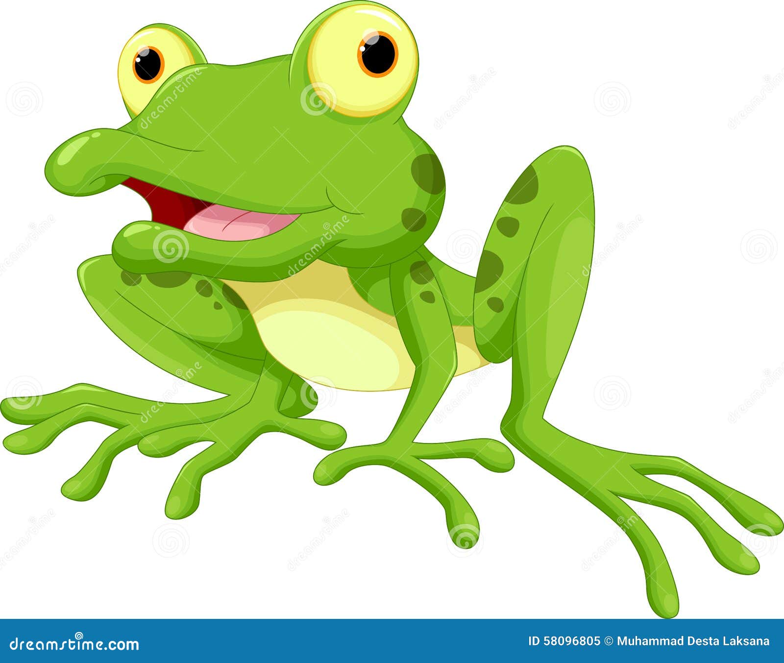 Cute frog cartoon stock illustration. Illustration of modern - 58096805