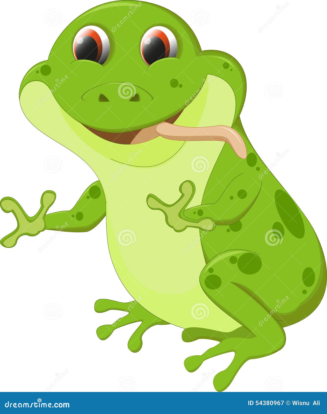 Cute frog cartoon stock vector. Illustration of croaking - 54380967