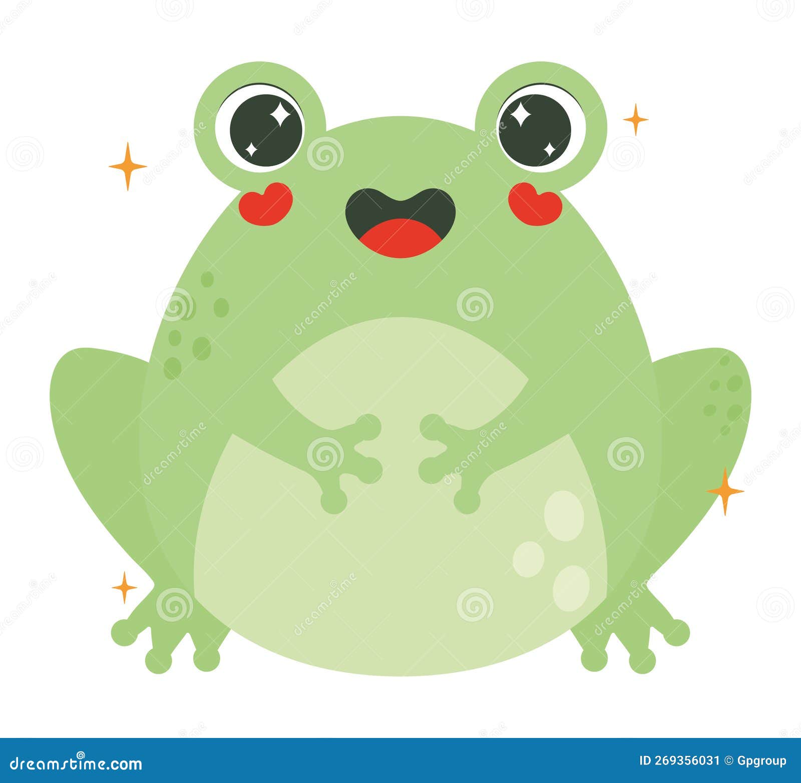 Cute frog design stock vector. Illustration of slimy - 269356031