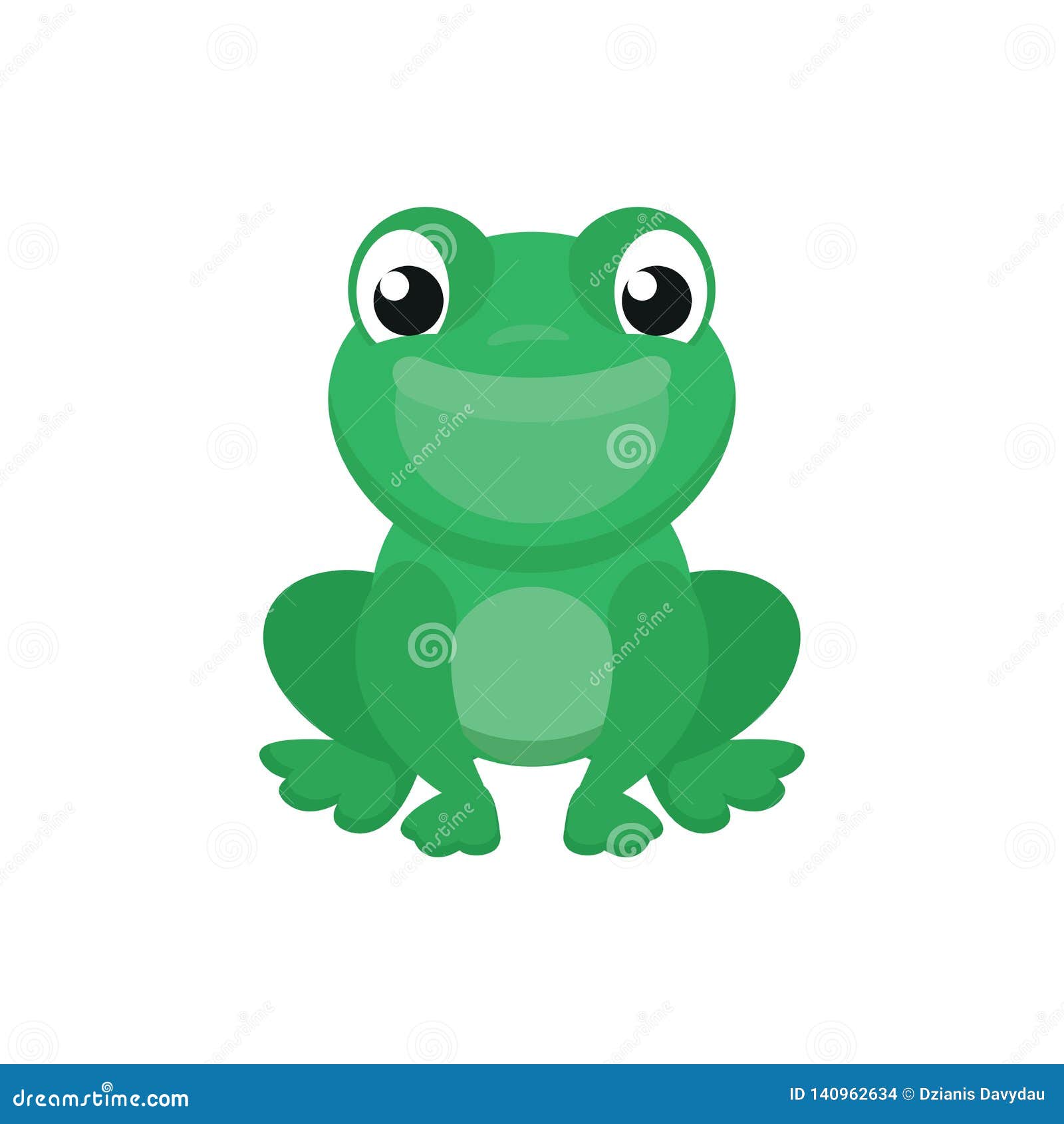 Cute frog icon stock vector. Illustration of white, simple - 140962634