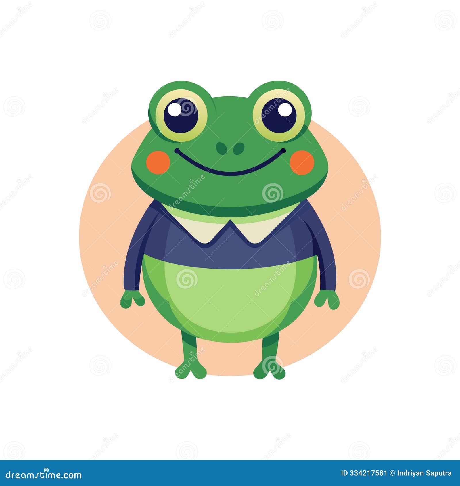 Cute Frog Icon Vector Illustration Stock Illustration - Illustration of ...