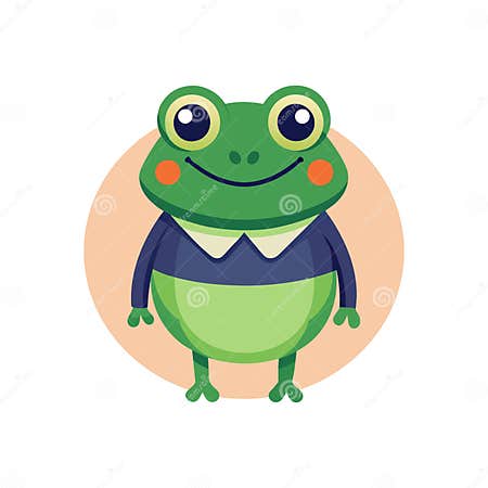 Cute Frog Icon Vector Illustration Stock Illustration - Illustration of ...