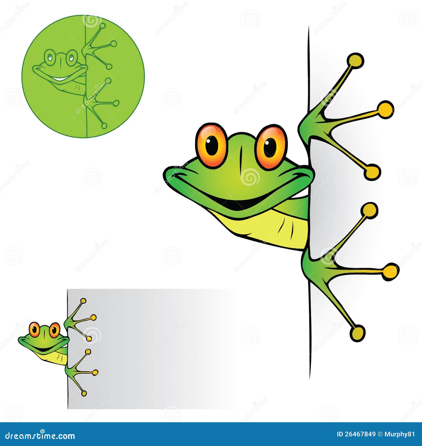 Cute frog peeking stock vector. Illustration of aquatic - 26467849