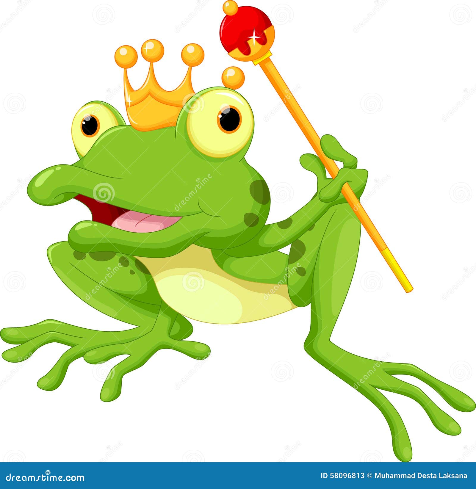 Cute Prince Frog Cartoon
