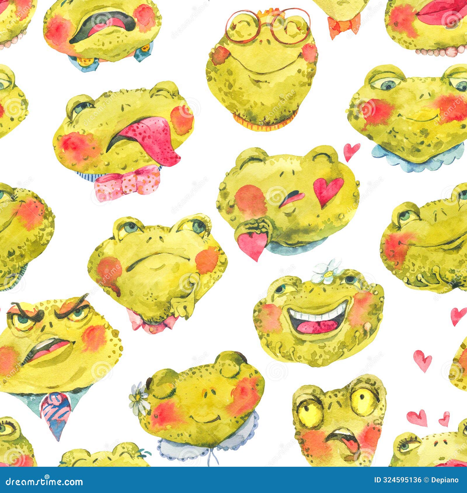 Cute Frog Cartoon. Cartoon Frog Sitting With Flower, Vector ...