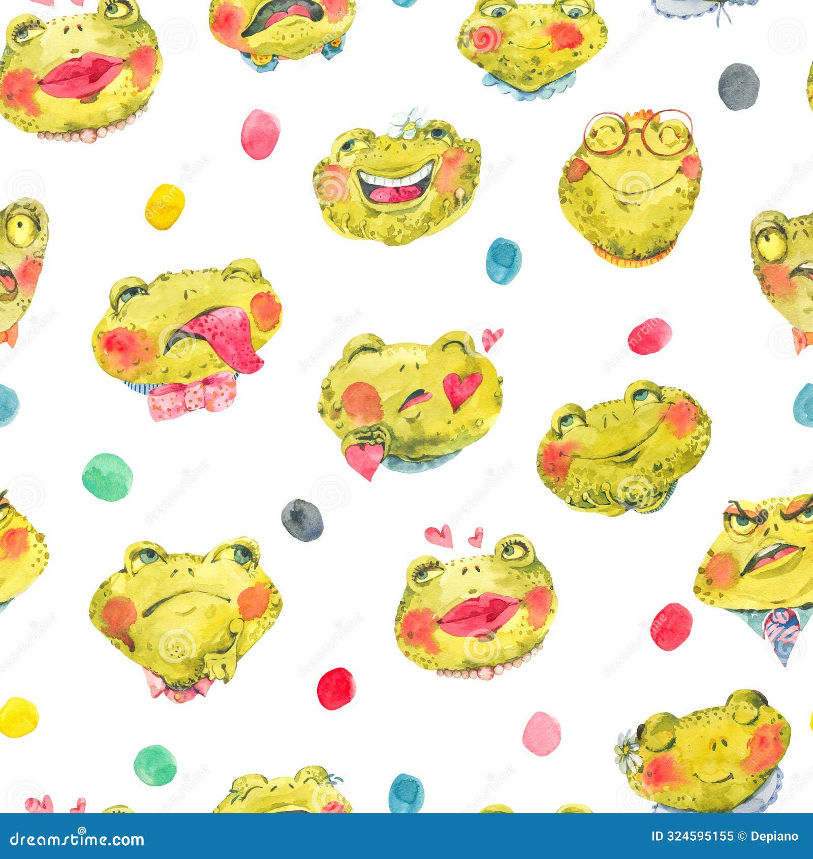 Cute Frog Cartoon. Cartoon Frog Sitting With Flower, Vector ...