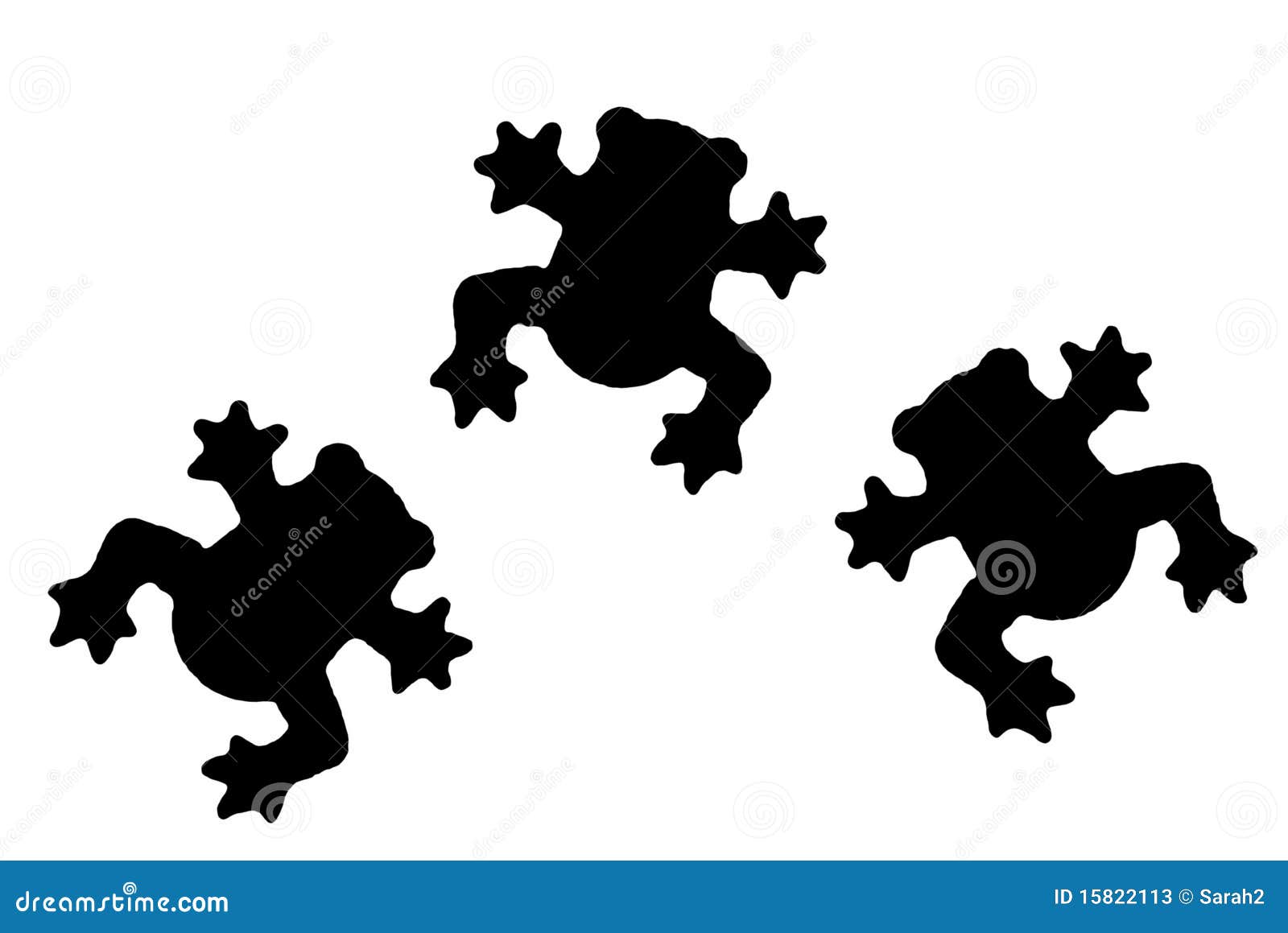 Cute Frog Shaped Silhouettes Stock Illustration - Illustration of black ...