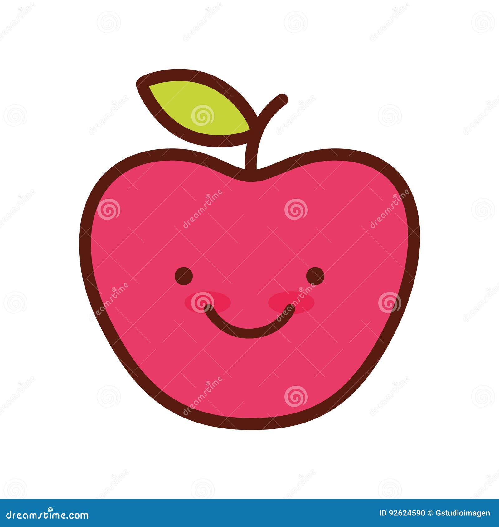 Cute fruit apple stock vector. Illustration of market - 92624590