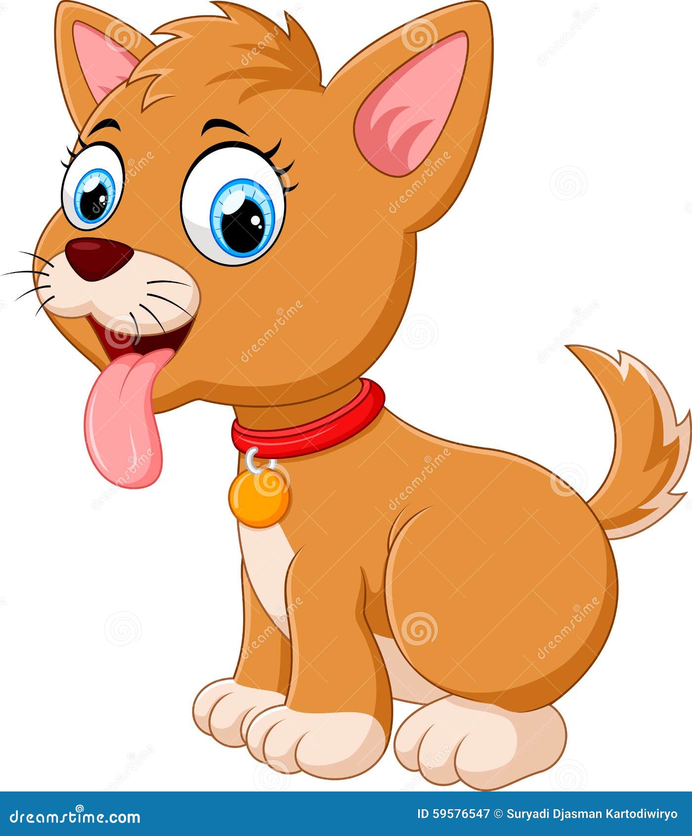 Cute fun puppy stock vector. Illustration of view, puppy - 59576547