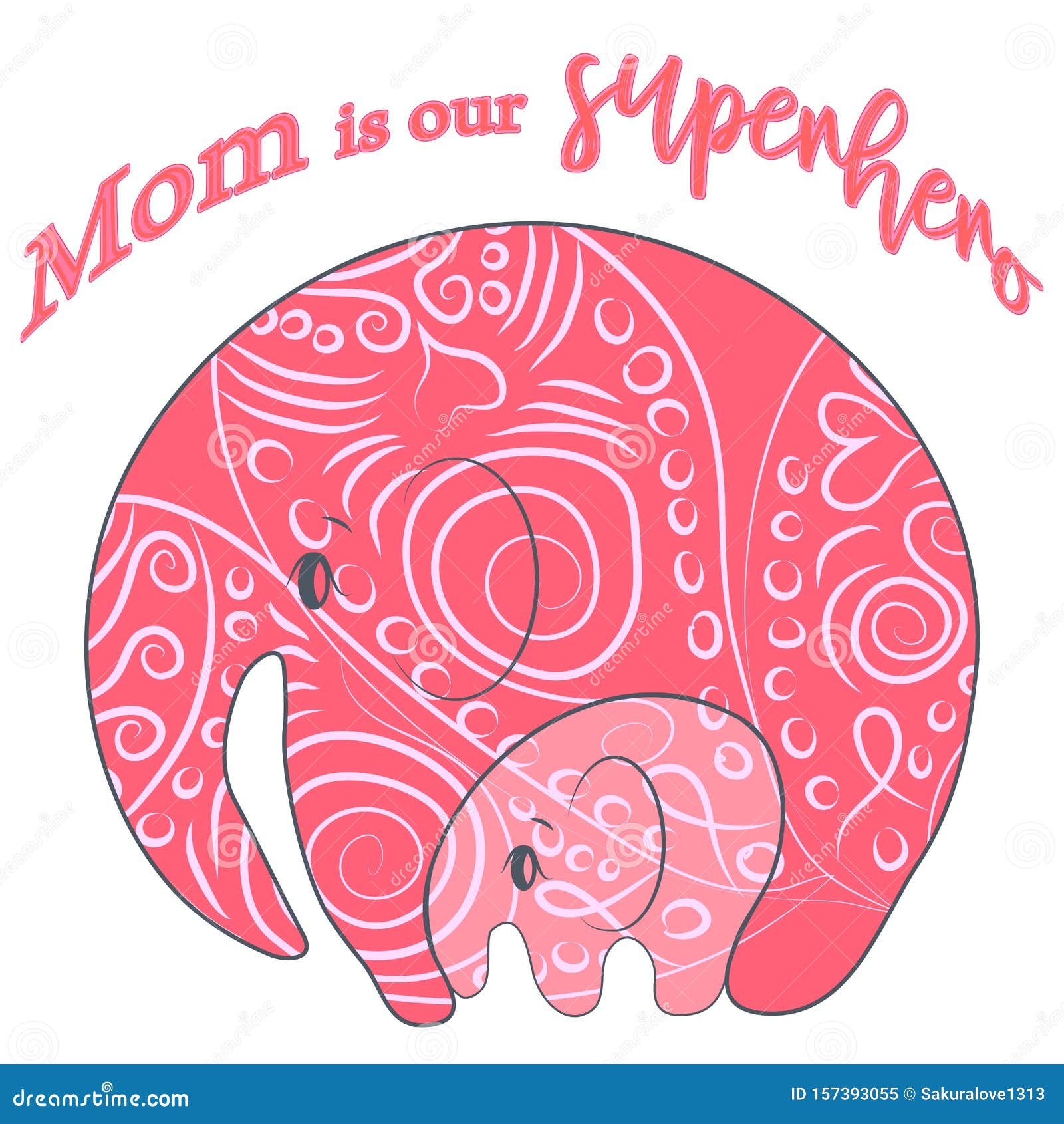 Cute Funny Baby Elephant. Mother S Day Holiday Concept Stock ... Cute Funny Baby Elephant. Mother S Day Holiday Concept Stock ...