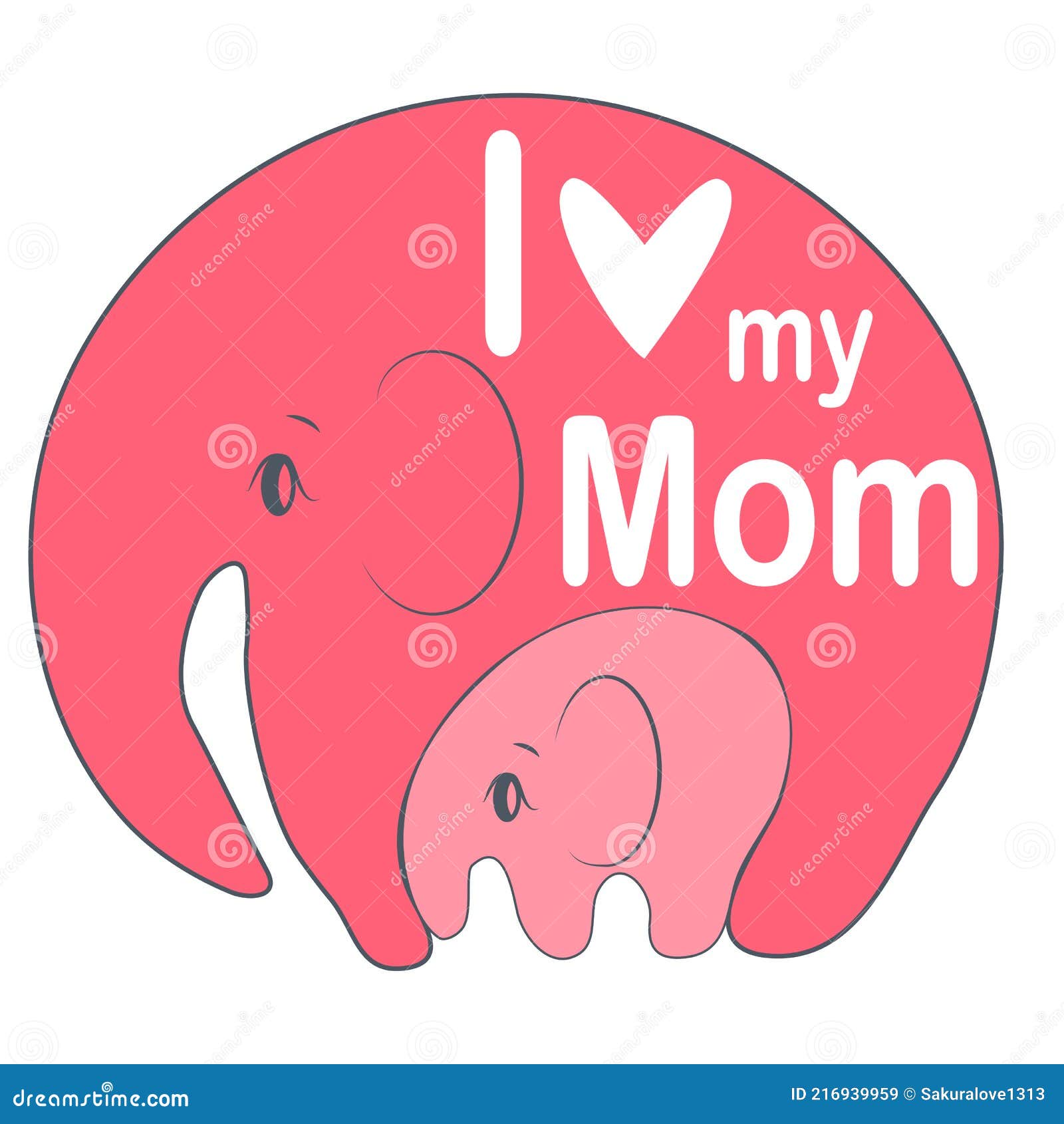 Cute Funny Baby Elephant. Mother S Day Holiday Concept. Stock Vector ... Cute Funny Baby Elephant. Mother S Day Holiday Concept. Stock Vector ...