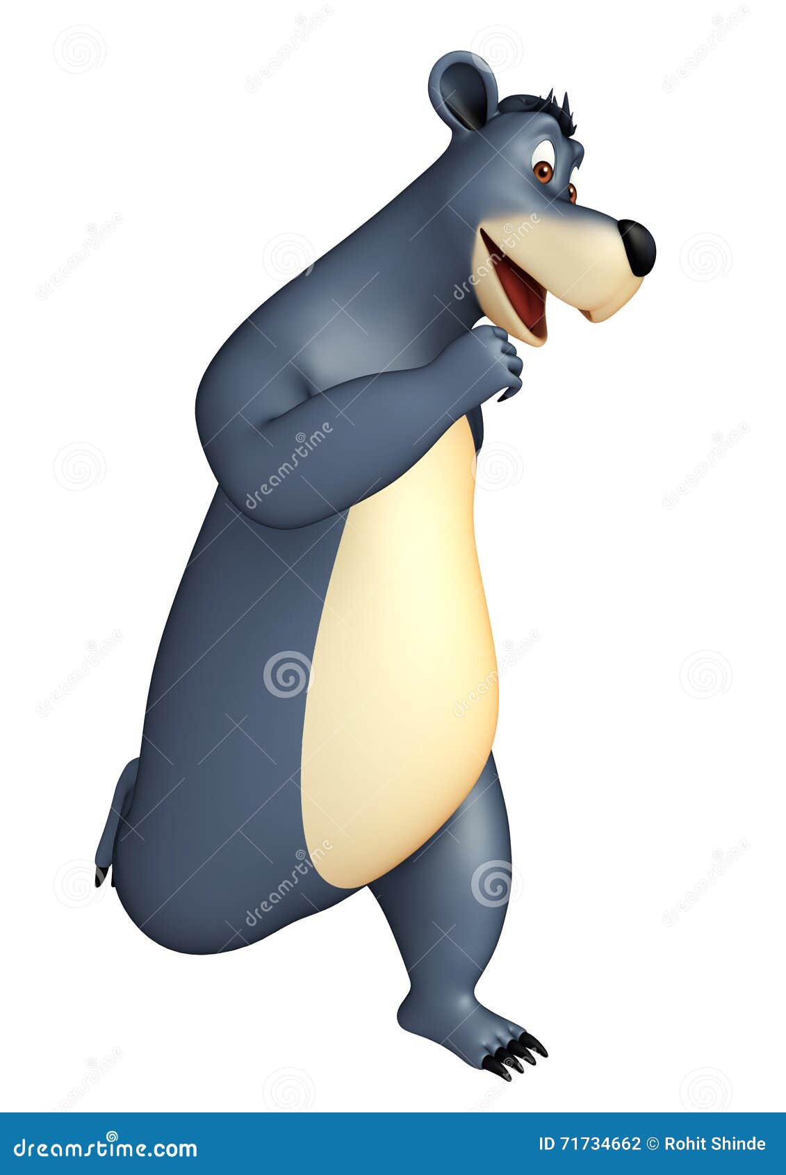 Cute Funny Bear Cartoon Character Stock Illustration - Illustration of ...