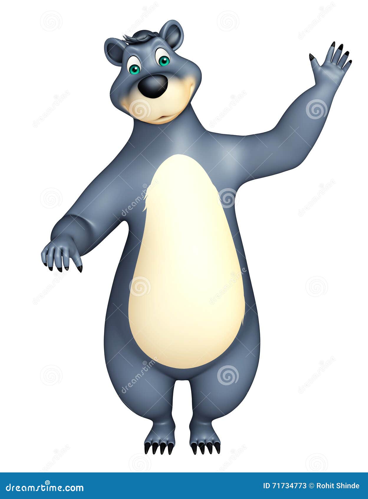 Cute Funny Bear Cartoon Character Stock Illustration - Illustration of ...
