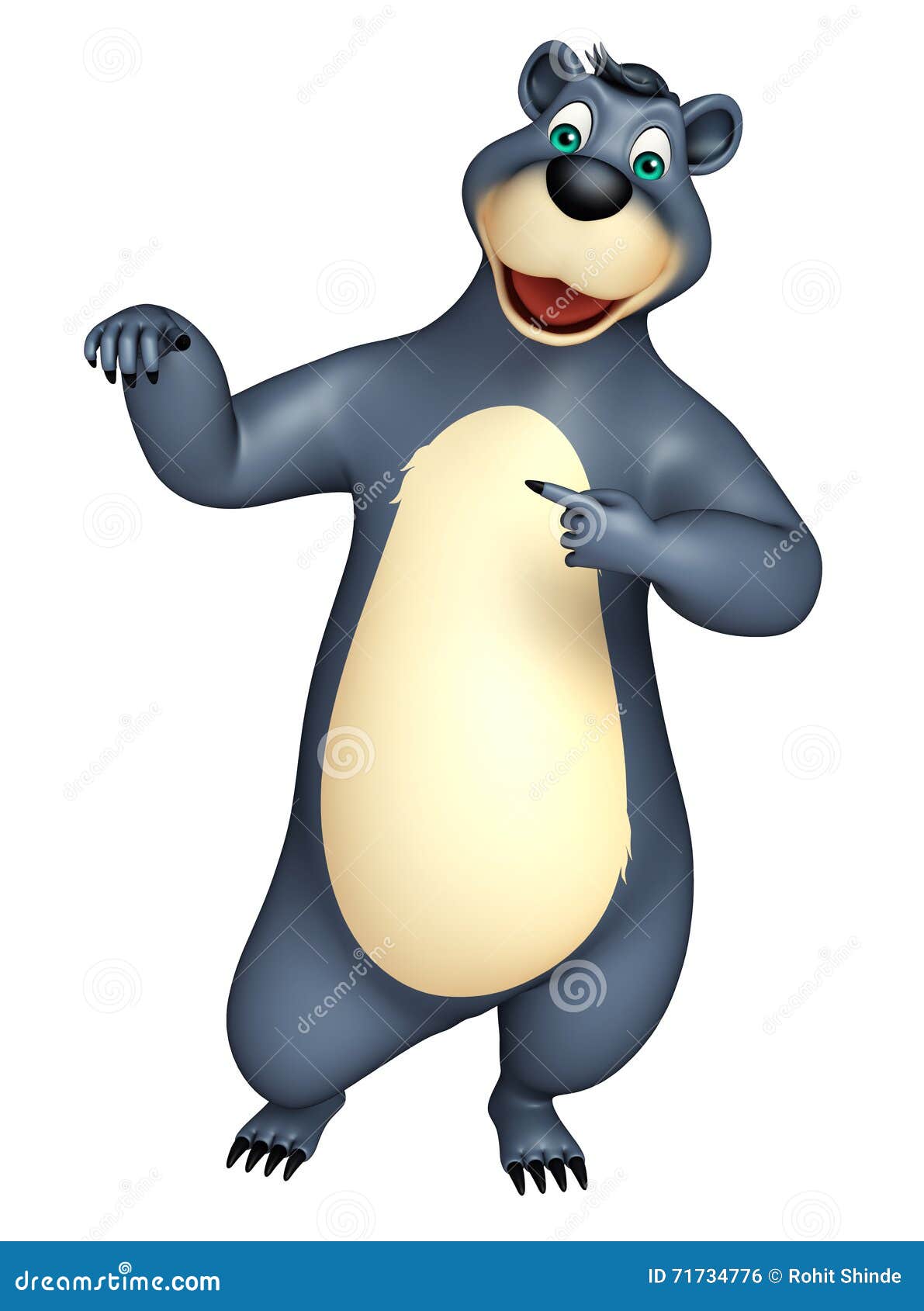 Cute Funny Bear Cartoon Character Stock Illustration - Illustration of ...