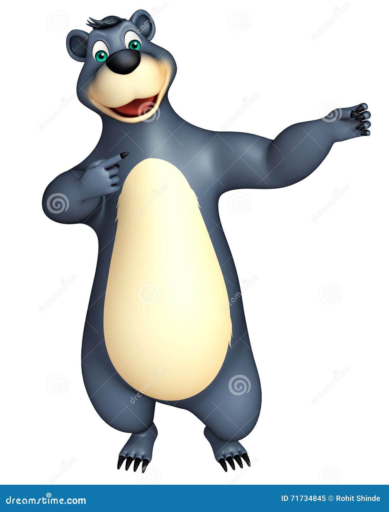 Cute Funny Bear Cartoon Character Stock Illustration - Illustration of ...