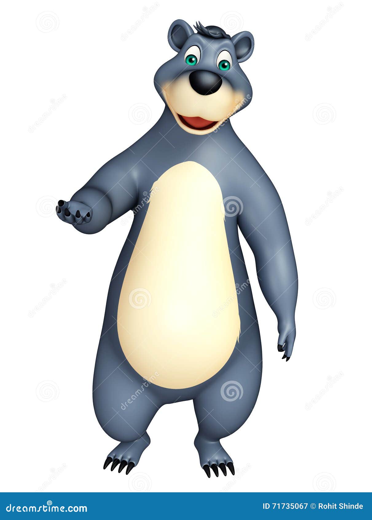 Cute Funny Bear Cartoon Character Stock Illustration - Illustration of ...