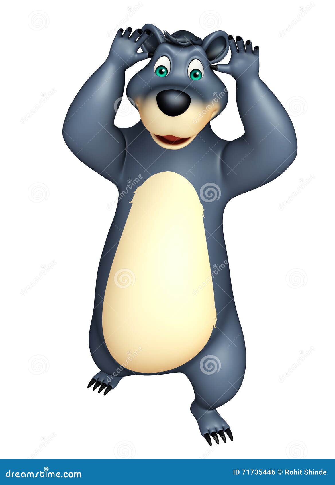 Cute Funny Bear Cartoon Character Stock Illustration - Illustration of ...