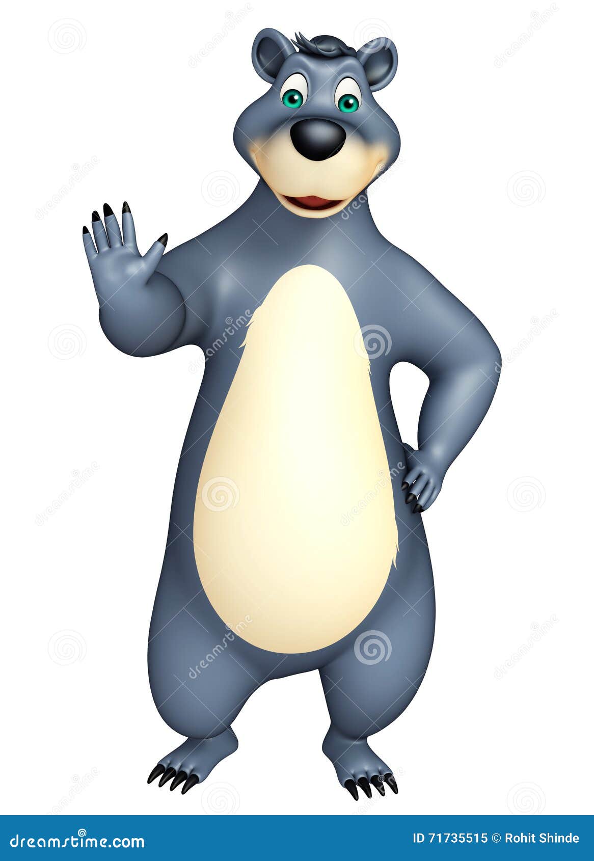 Cute Funny Bear Cartoon Character Stock Illustration - Illustration of ...