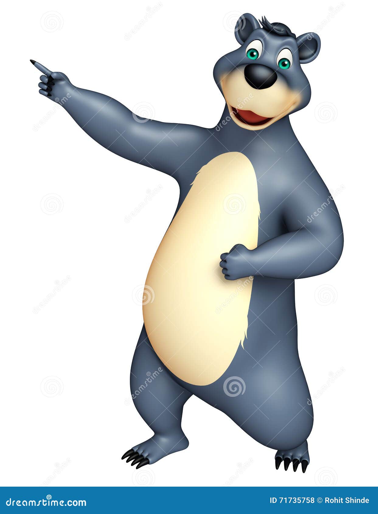 Cute Funny Bear Cartoon Character Stock Illustration - Illustration of ...
