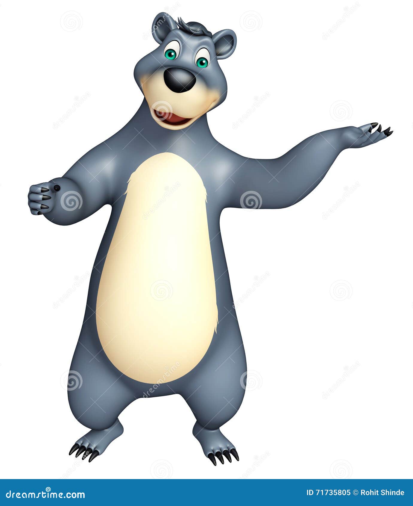 Cute Funny Bear Cartoon Character Stock Illustration - Illustration of ...