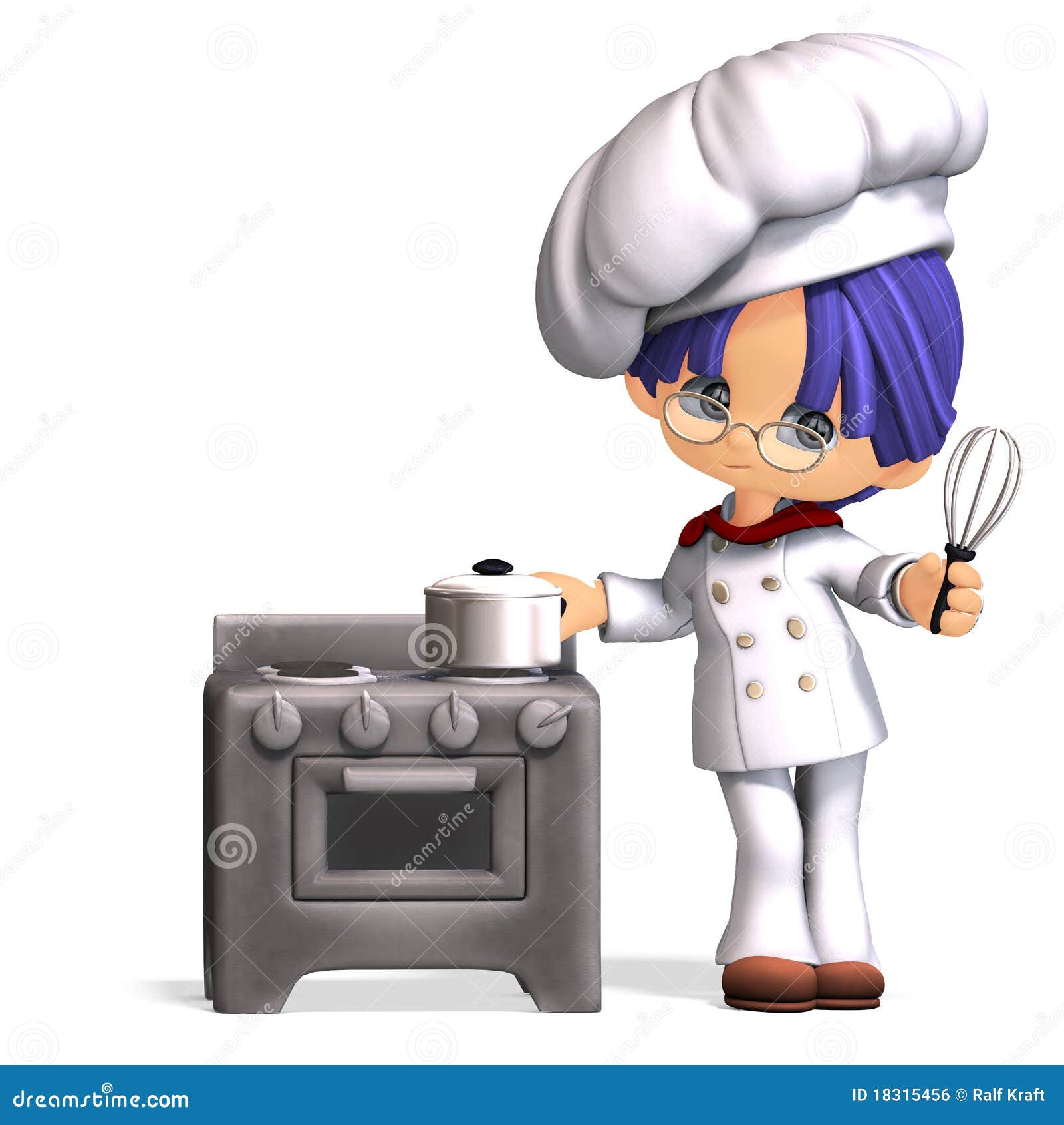 3d Cartoon Cook Character Stock Image | CartoonDealer.com #61414285