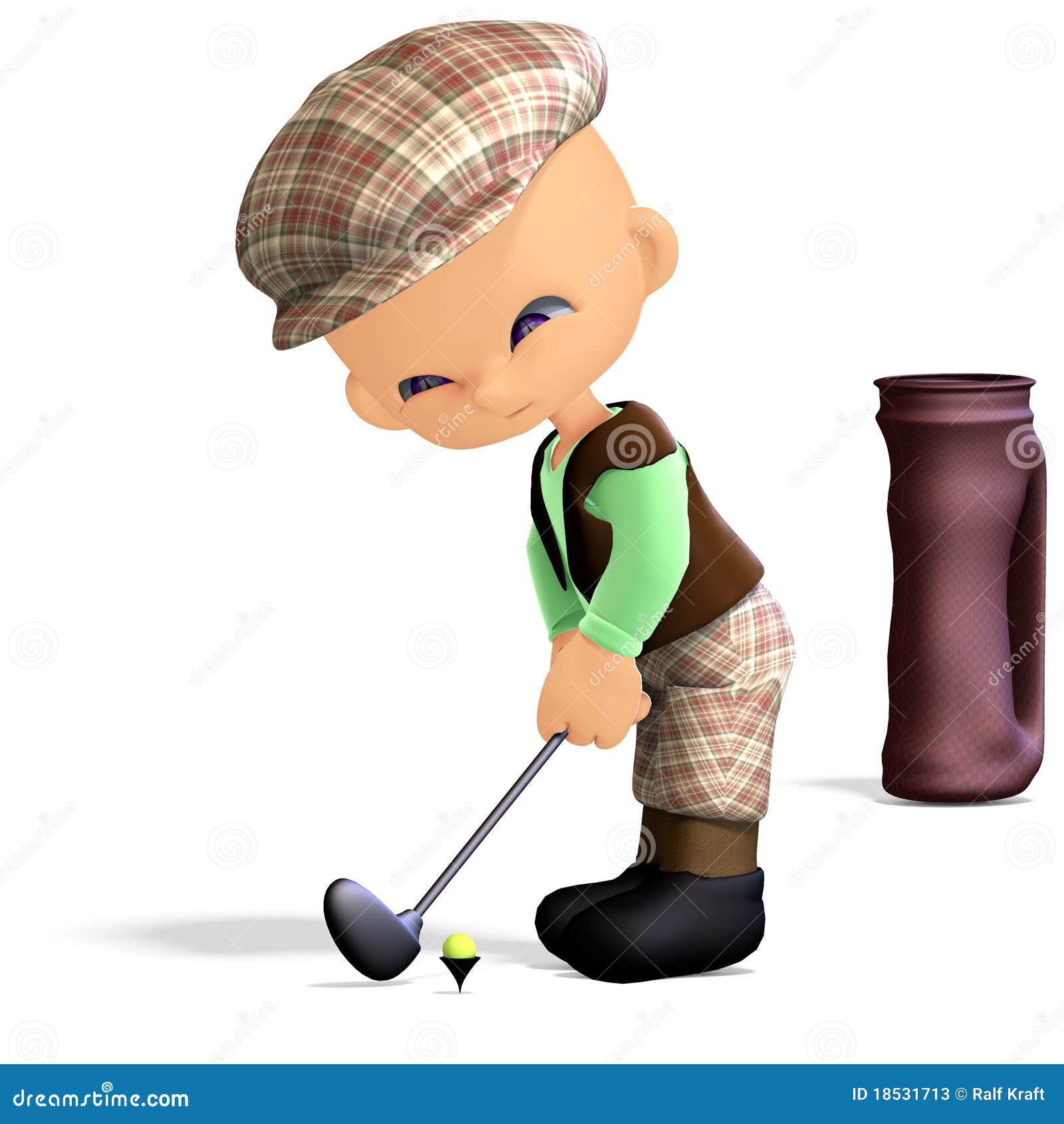 Cartoon Golf Icon Vector Illustration | CartoonDealer.com #19854854