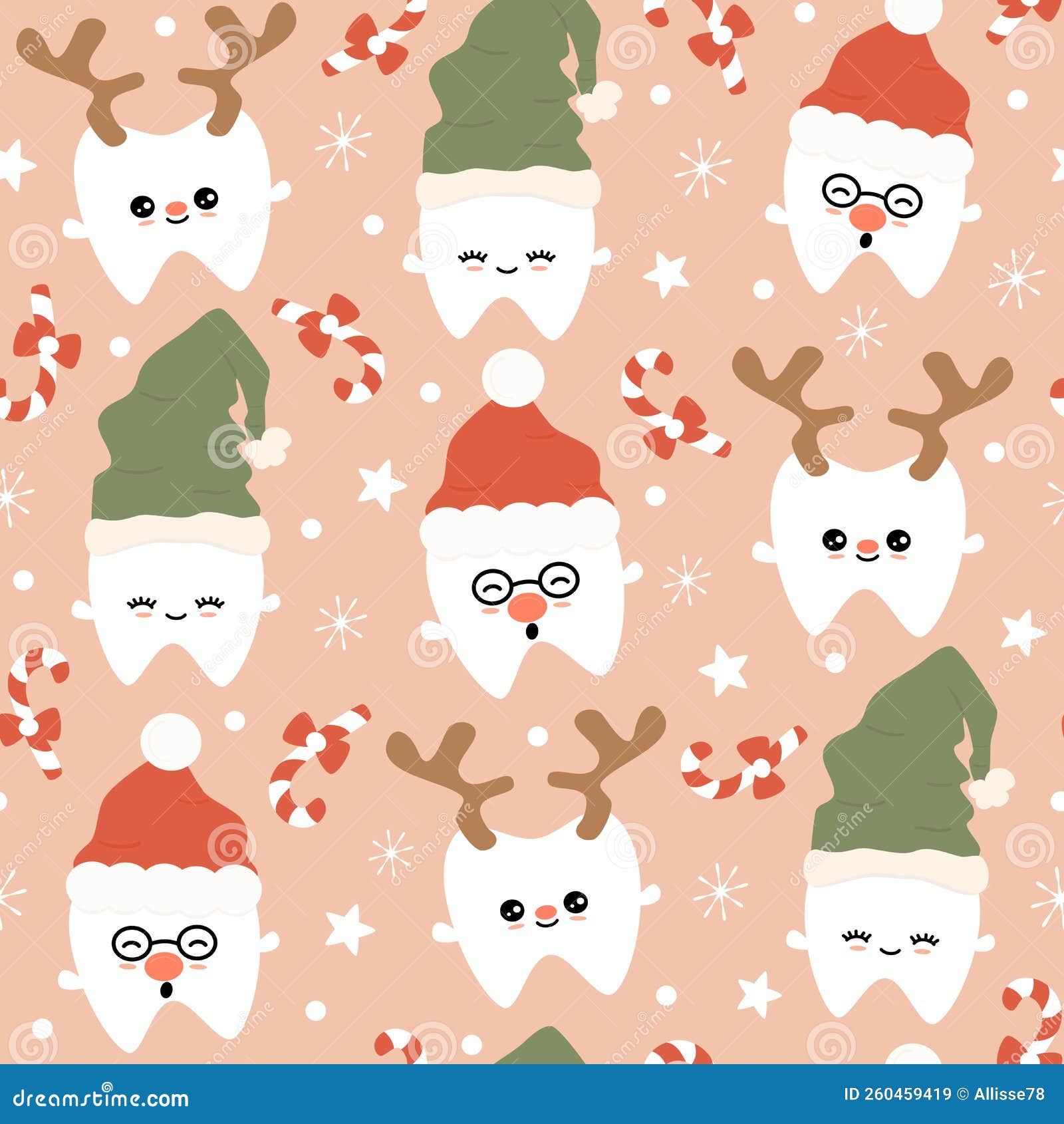 Cute Funny Cartoon Holiday Seamless Vector Pattern Background ...