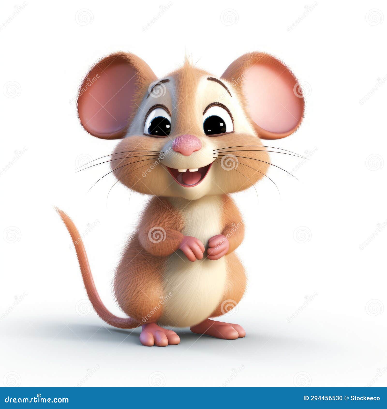 Cute Funny Cartoon Mouse - 3d Pixar Mouse Rendering | CartoonDealer.com ...