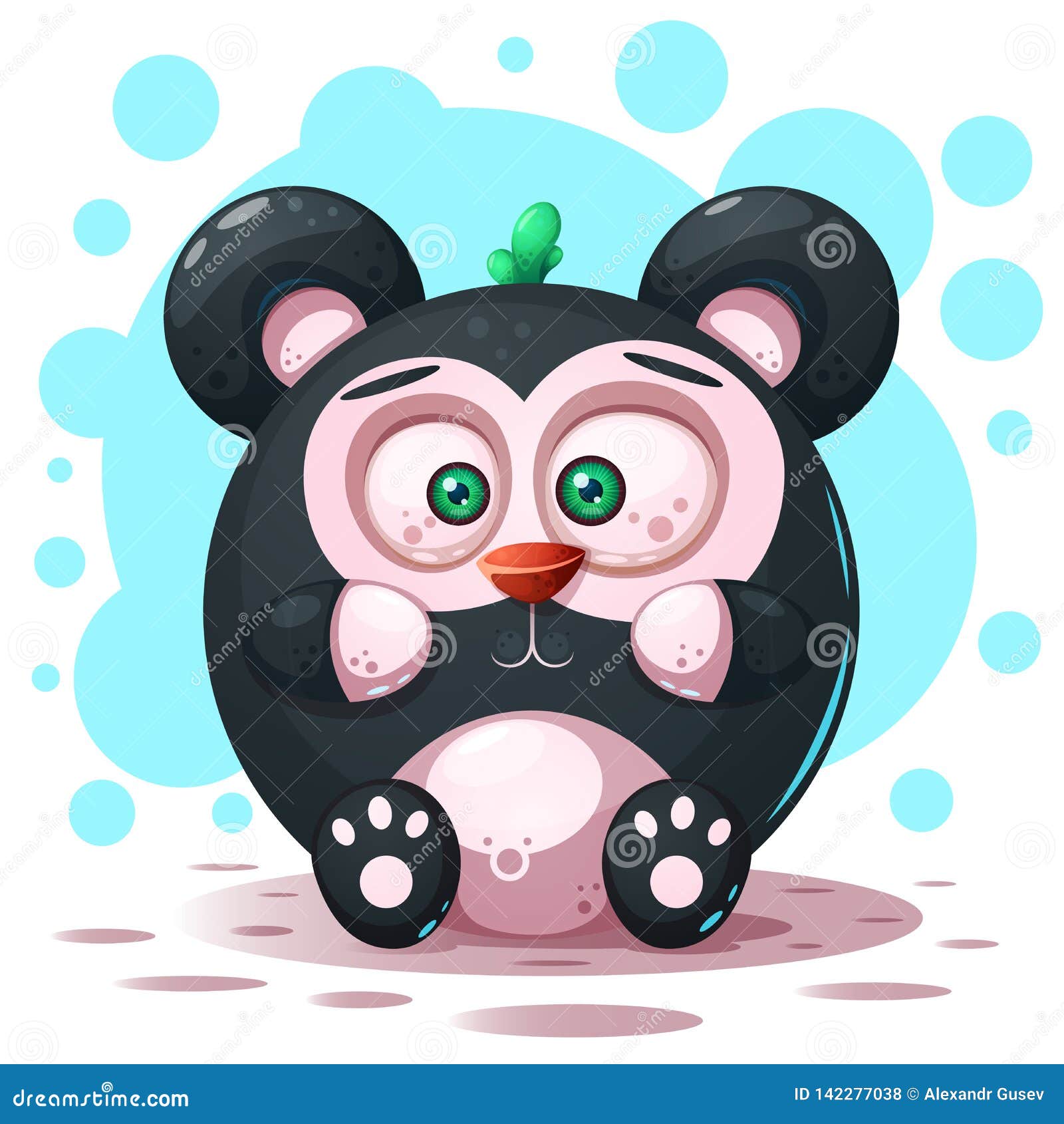 Cute, Funny - Cartoon Panda Character. Stock Vector - Illustration of ...