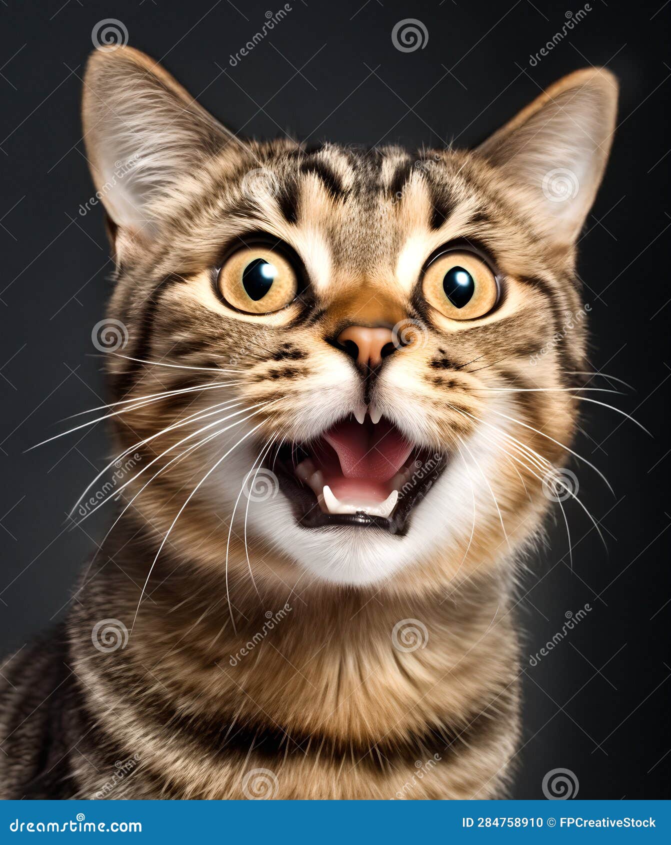 Cute Funny Cat Expression, Isolated Background Stock Illustration ...