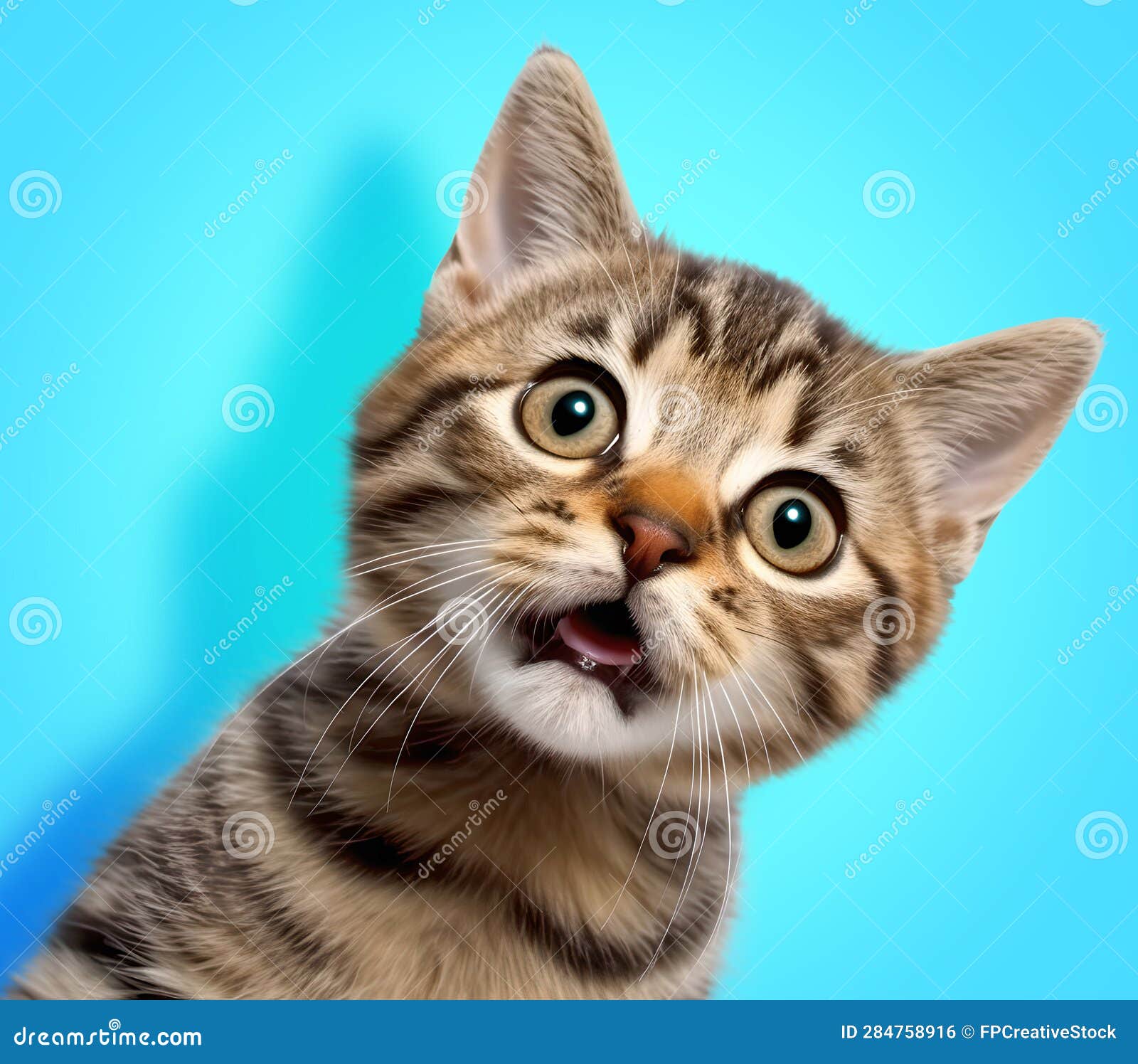 Cute Funny Cat Expression, Isolated Background Stock Illustration ...